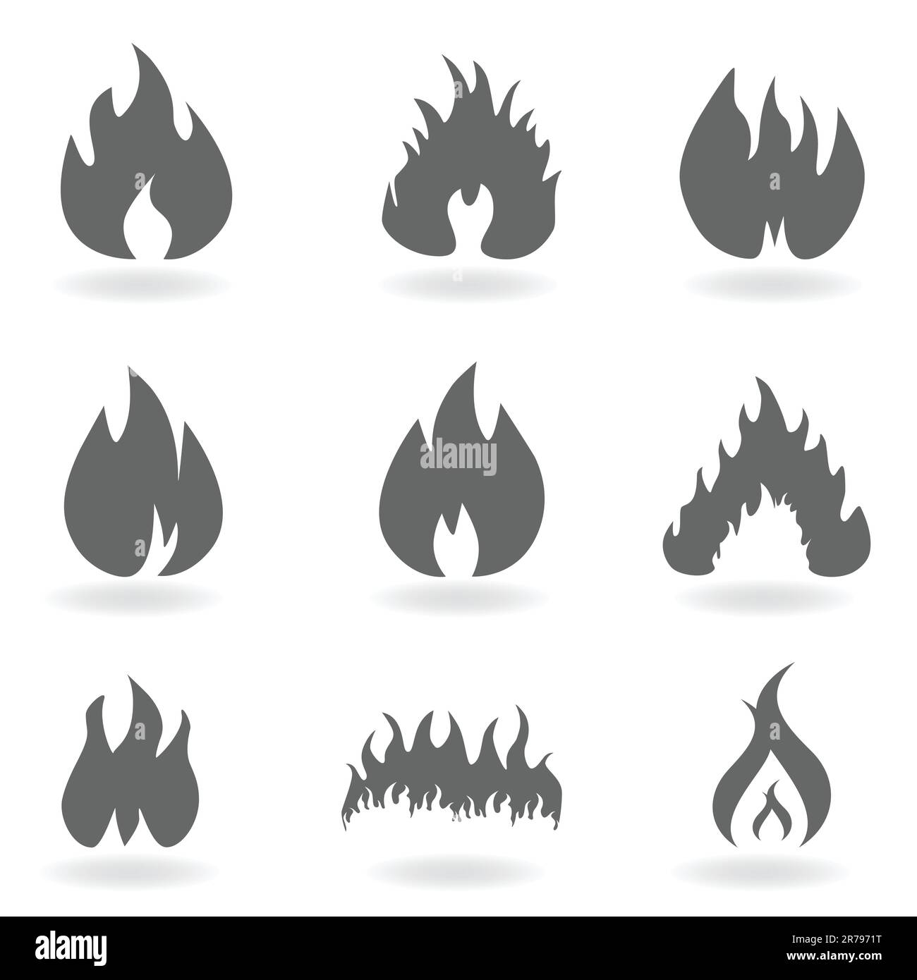 Flame and fire in gray Stock Vector Image & Art - Alamy