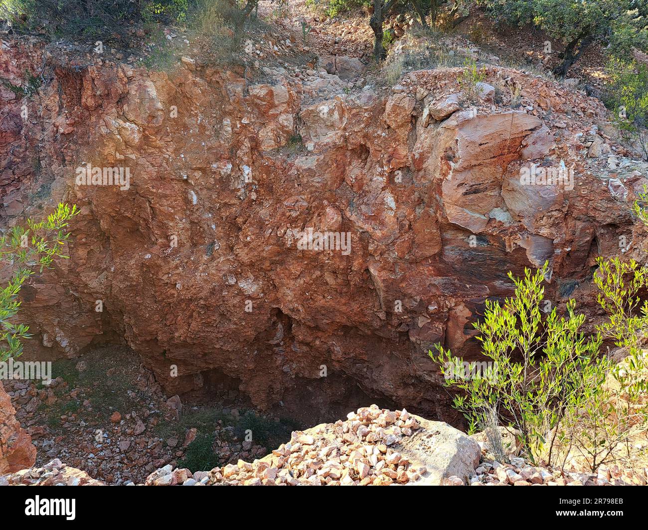 Open pit opal mining in Tequisquiapan Queretaro, Mexico is a natural ...