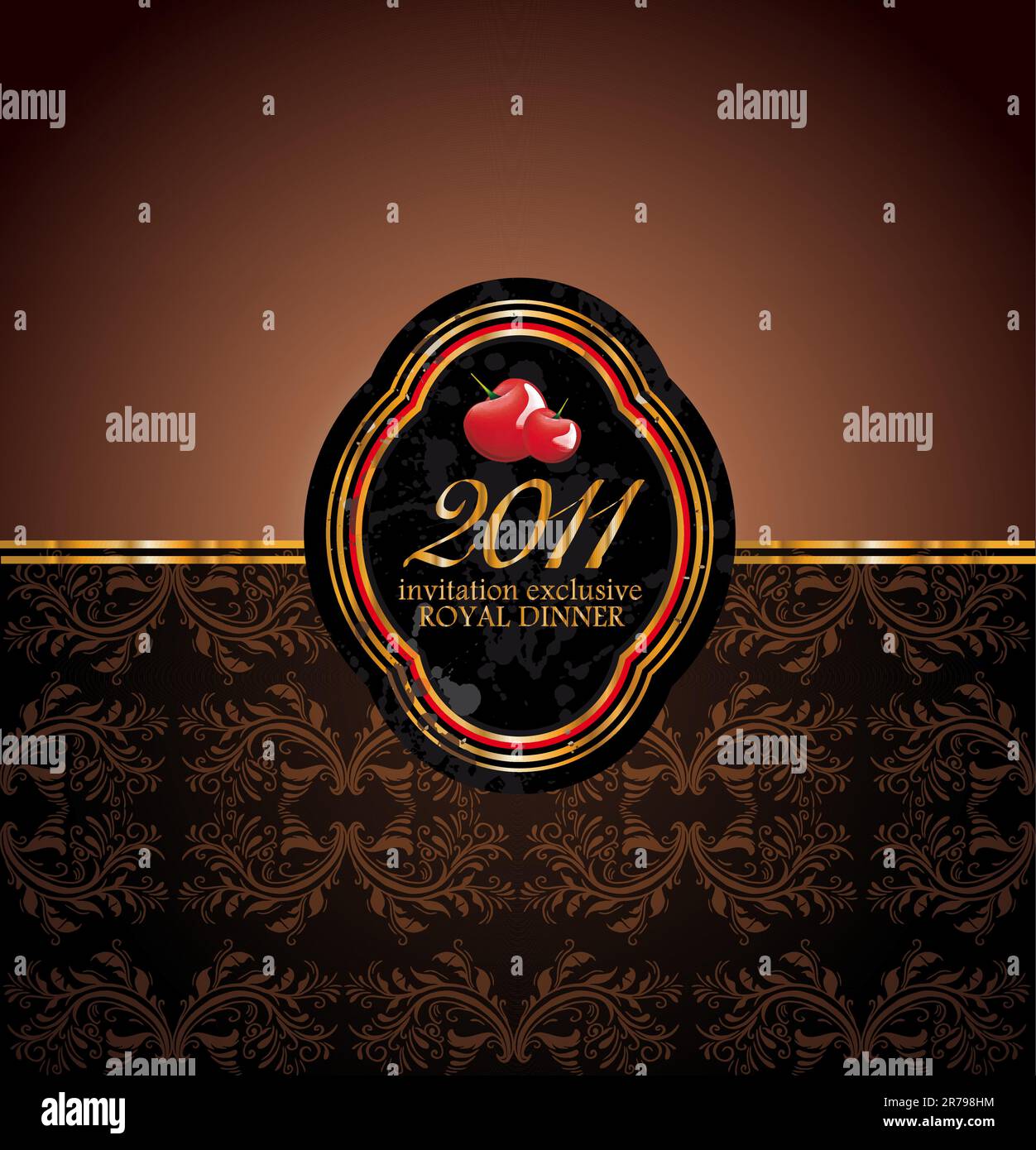 2011 New Year Royal Dinner Invitation Background for Stylish Flyers ...