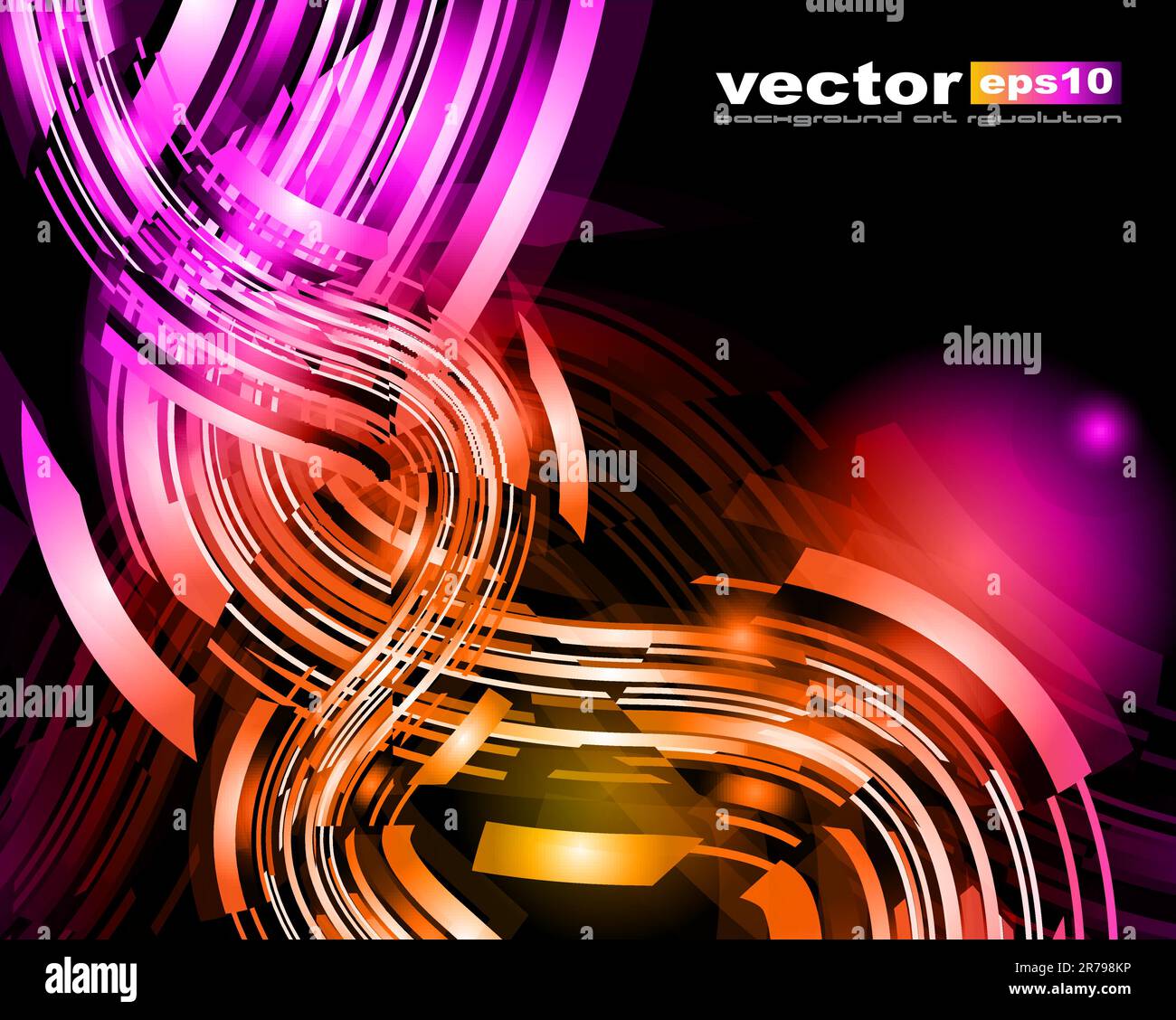 Abstract Glow of Lights with Brilliant colours for stylish flyers Stock ...