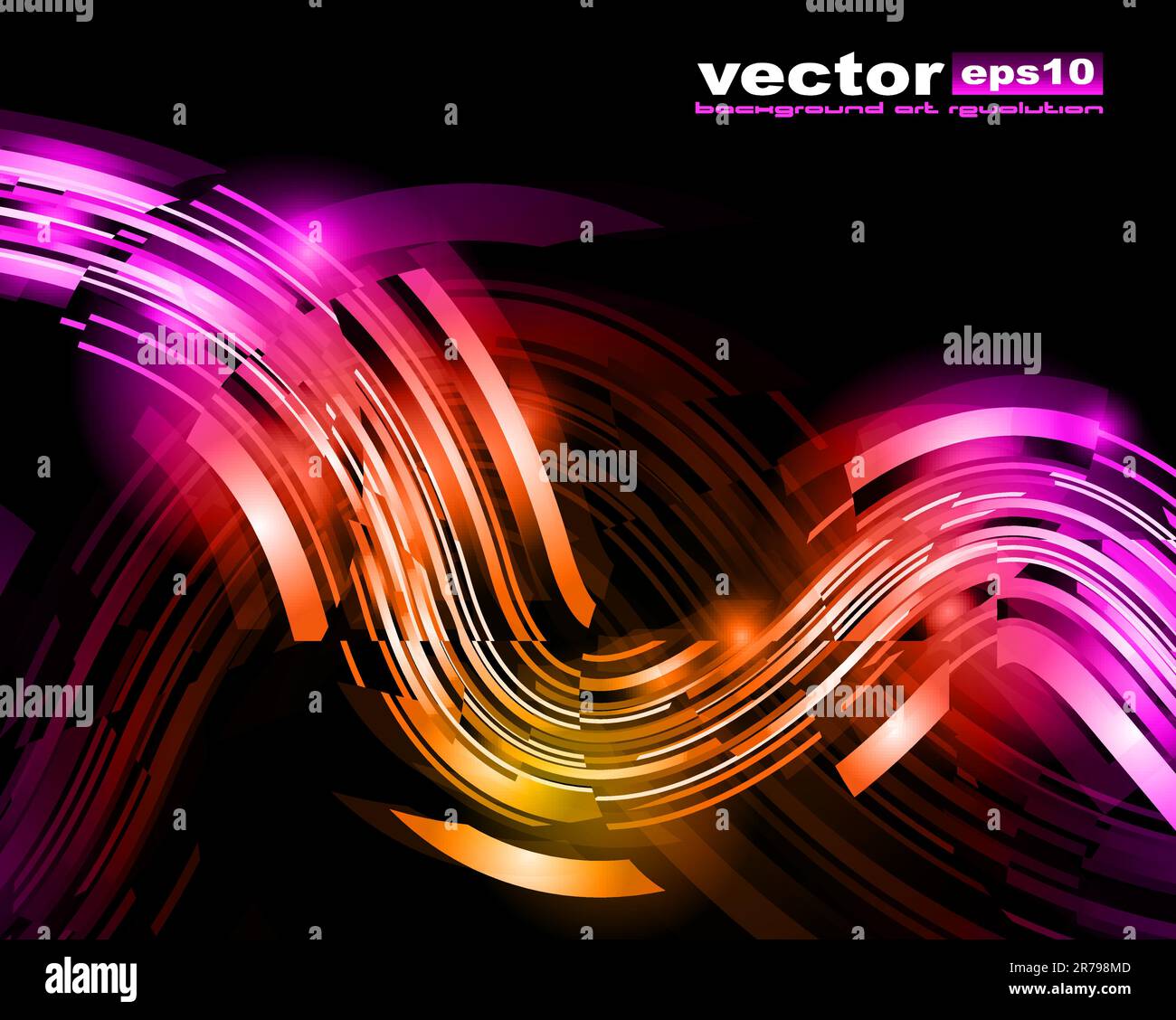 Abstract Glow of Lights with Brilliant colours for stylish flyers Stock ...