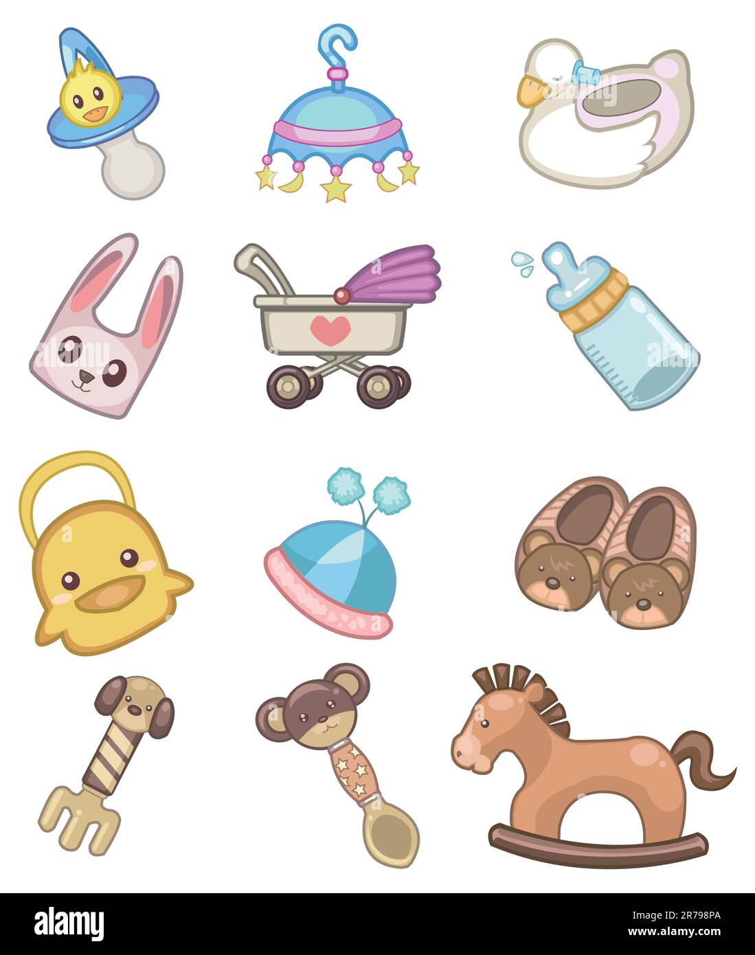 Baby milk bottle cartoon Cut Out Stock Images & Pictures - Alamy