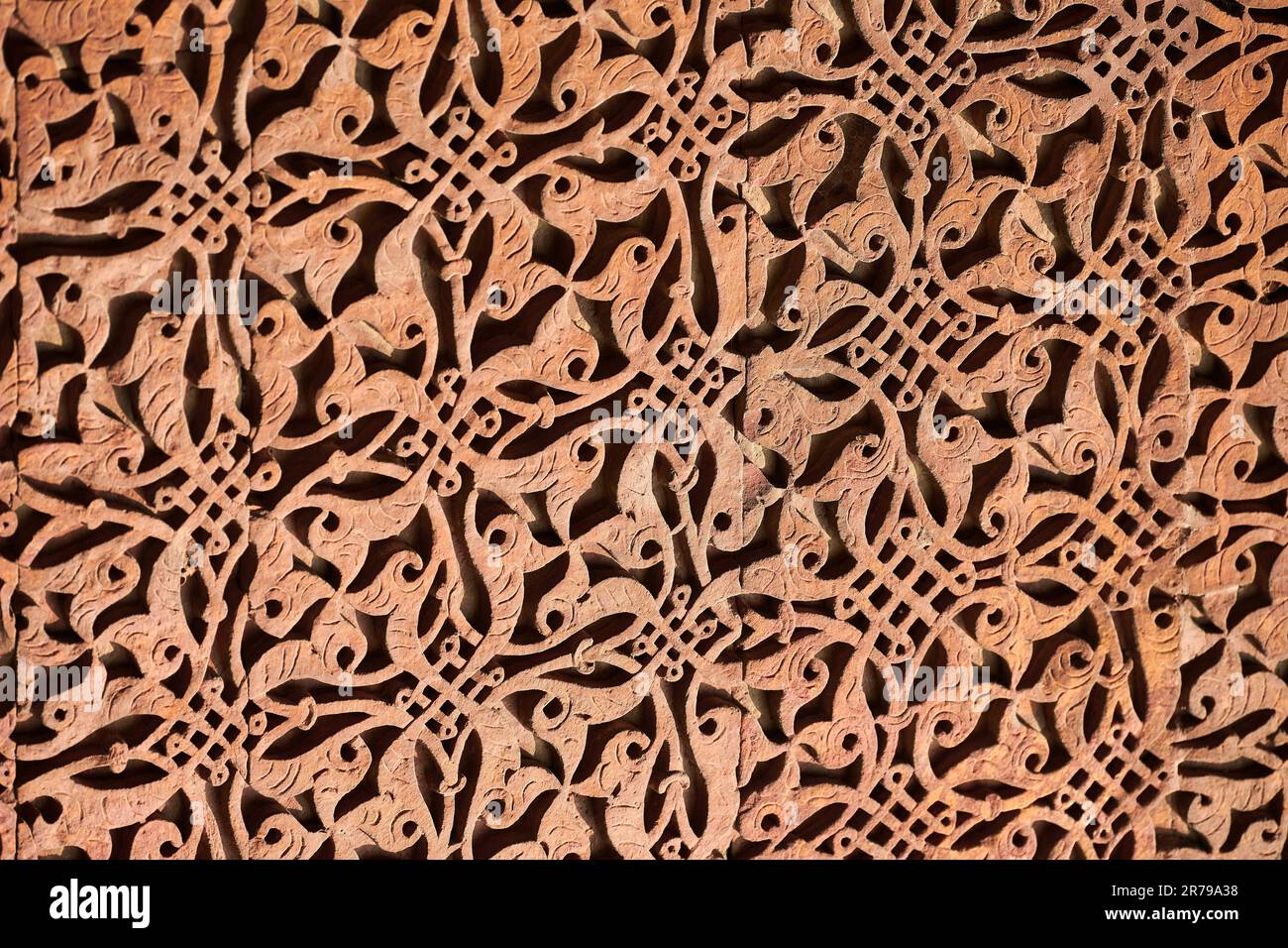 Wall decorative patterns of Qutb complex in South Delhi, India, close ...