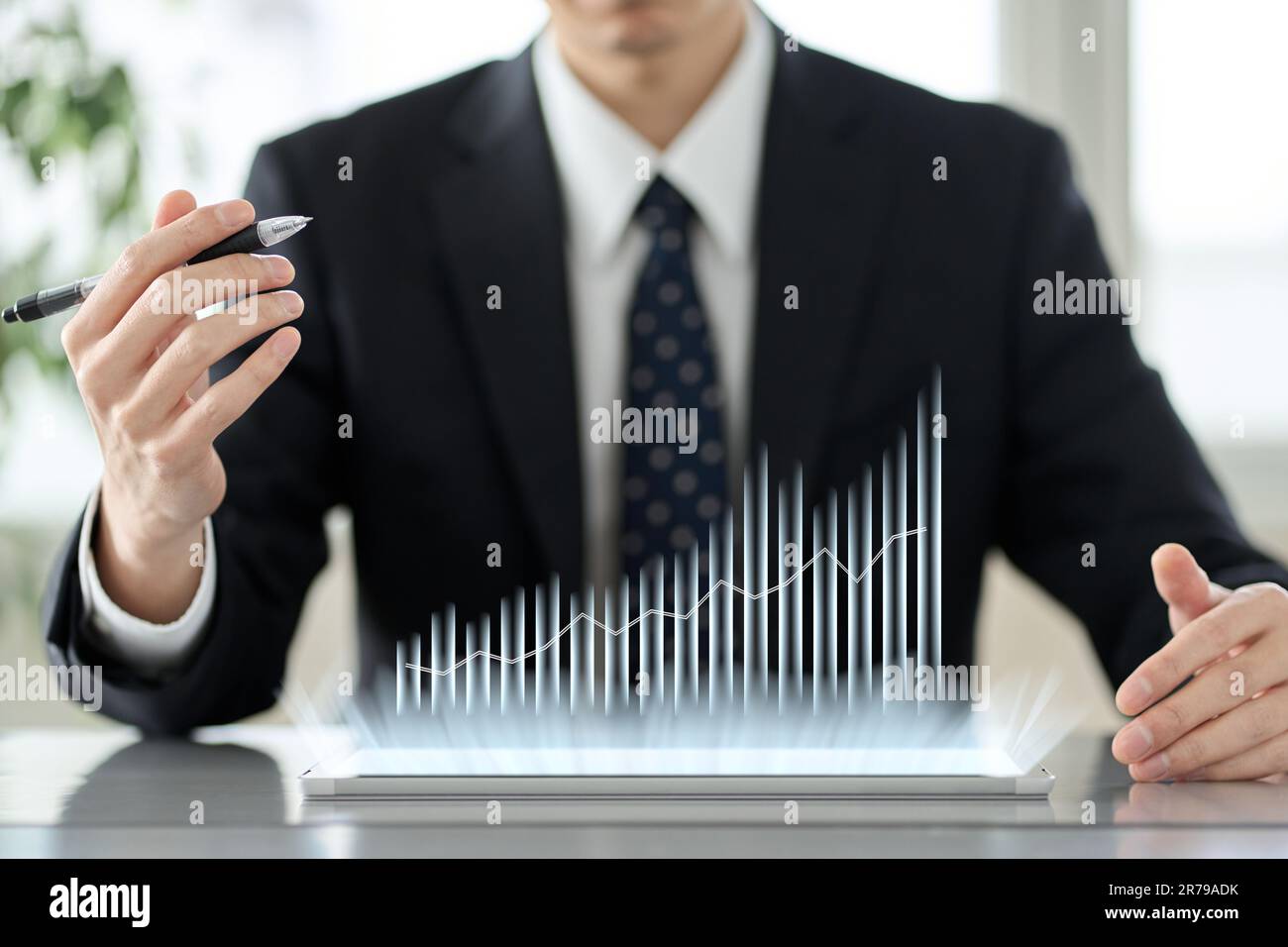 Business image representing a growth graph Stock Photo - Alamy