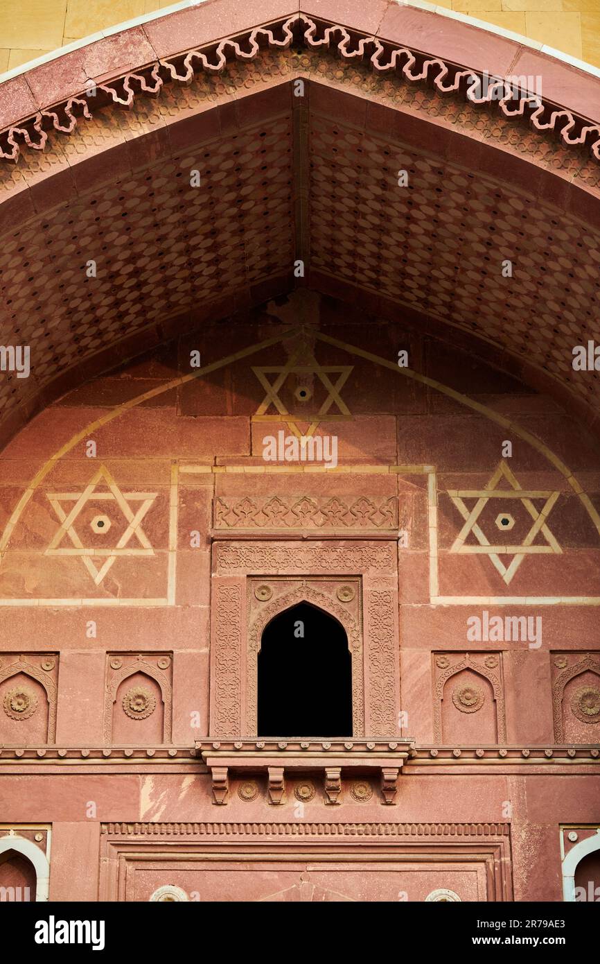 Decorative buildings and walls inside of Agra red fort in India ... Decorative buildings and walls inside of Agra red fort in India ...
