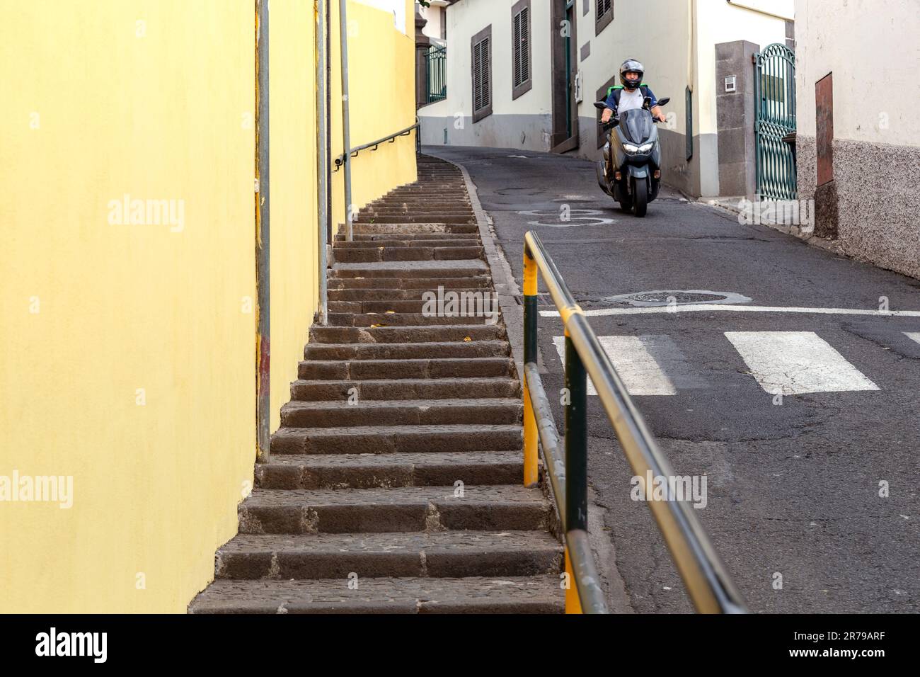 Narrow staircase railing hi-res stock photography and images - Alamy