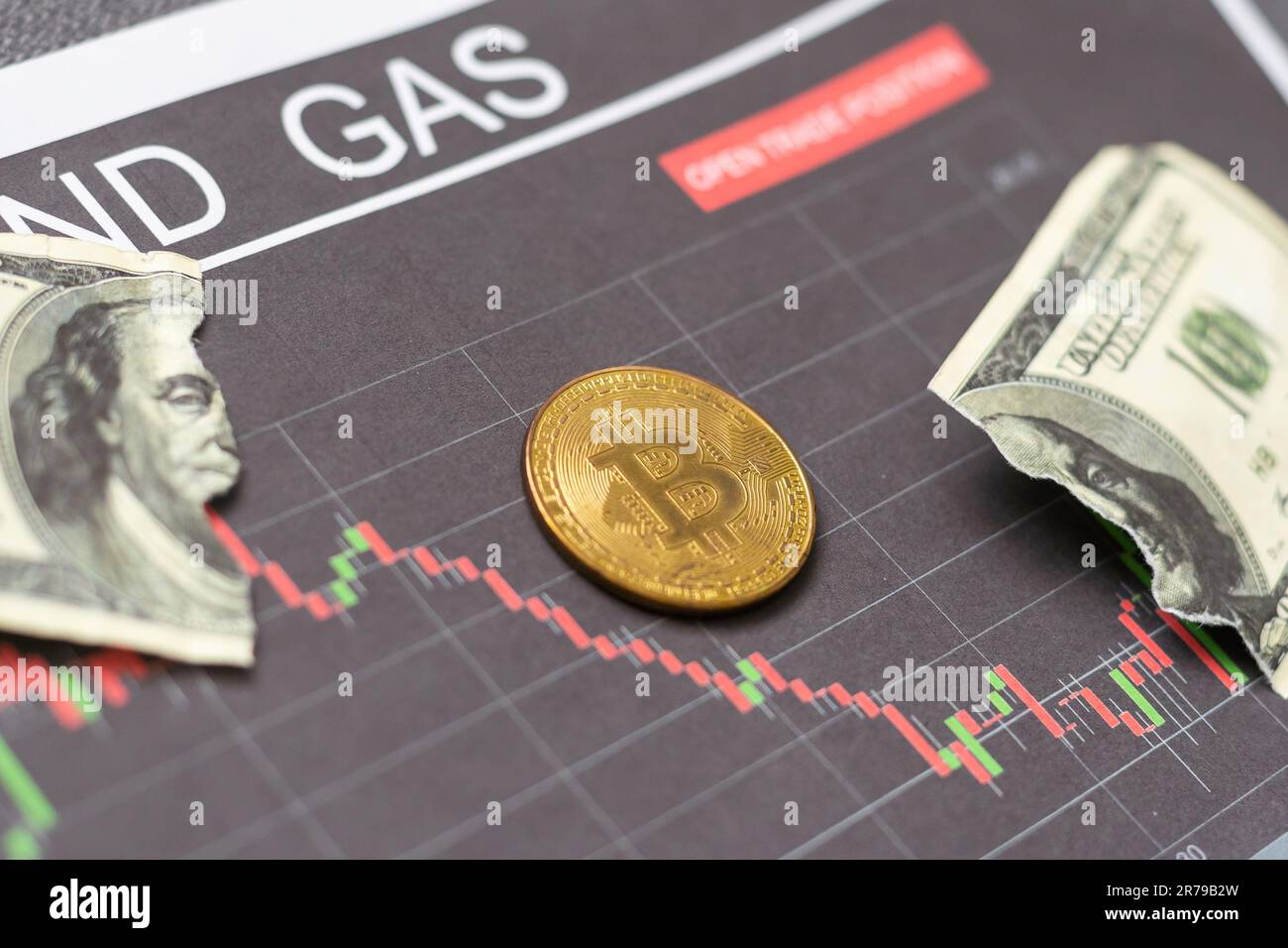 bitcoin silver golden cut loss and take profit 3D rendering include ...