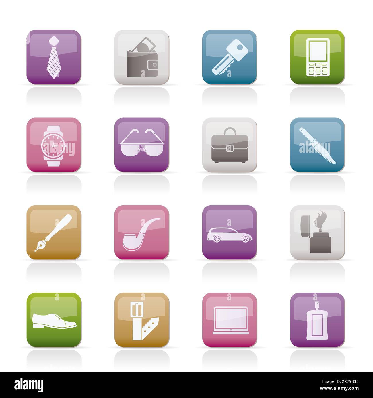 man Accessories icons and objects - vector illustration Stock Vector ...