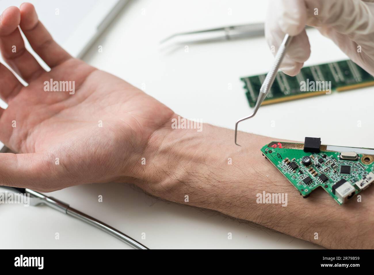 Biohacking implant hi-res stock photography and images - Alamy