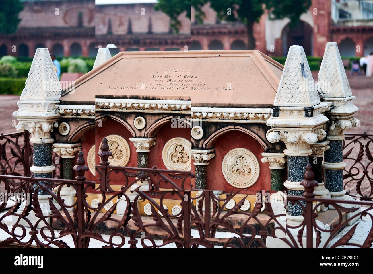 John Russell Colvin tomb in Agra Red Fort in Hall of Public Audience ...