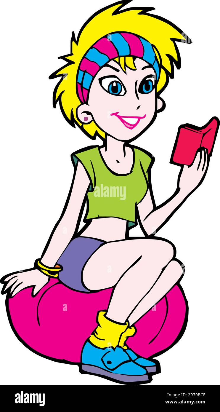a vector illustration of colorful girl Stock Vector Image & Art - Alamy