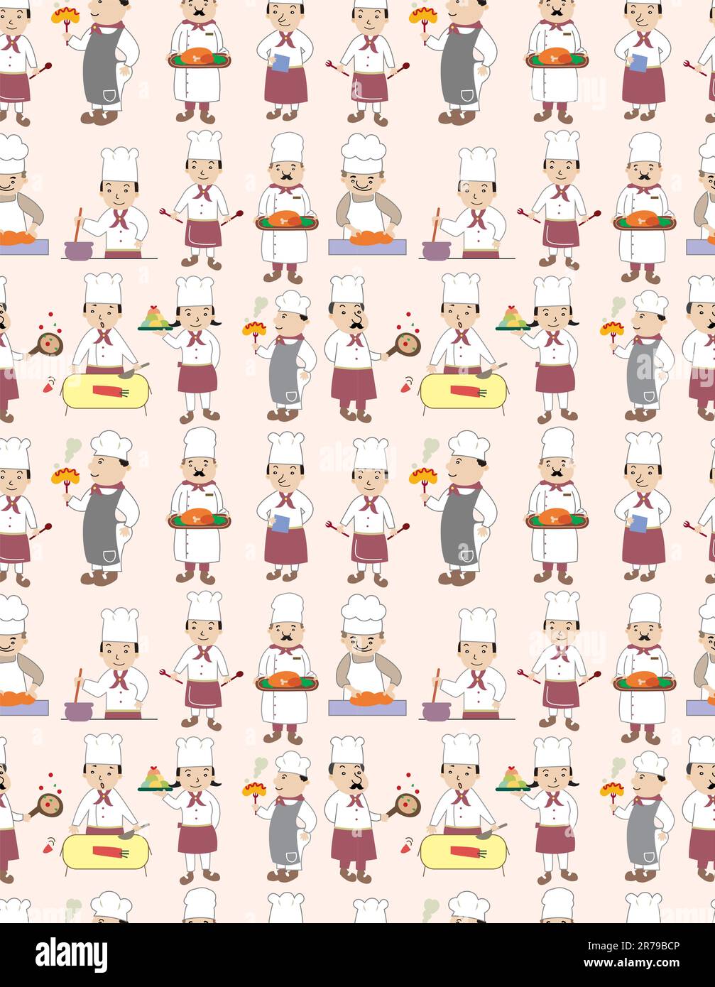 Beautiful female chef Stock Vector Images - Alamy