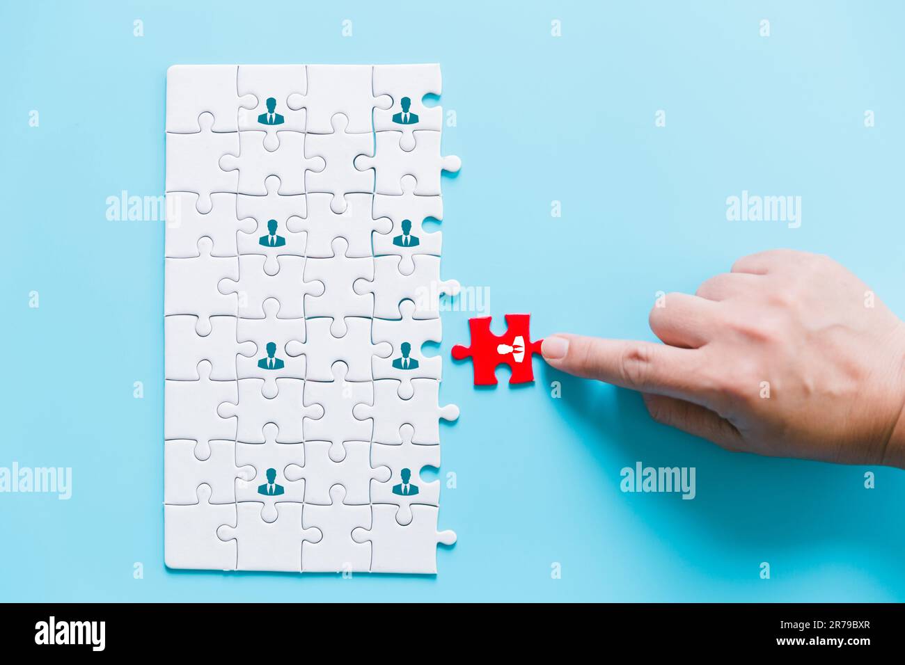 Human resources management and recruitment business build team concept ...