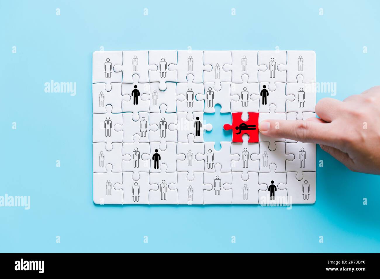 Human resources management and recruitment business build team concept ...