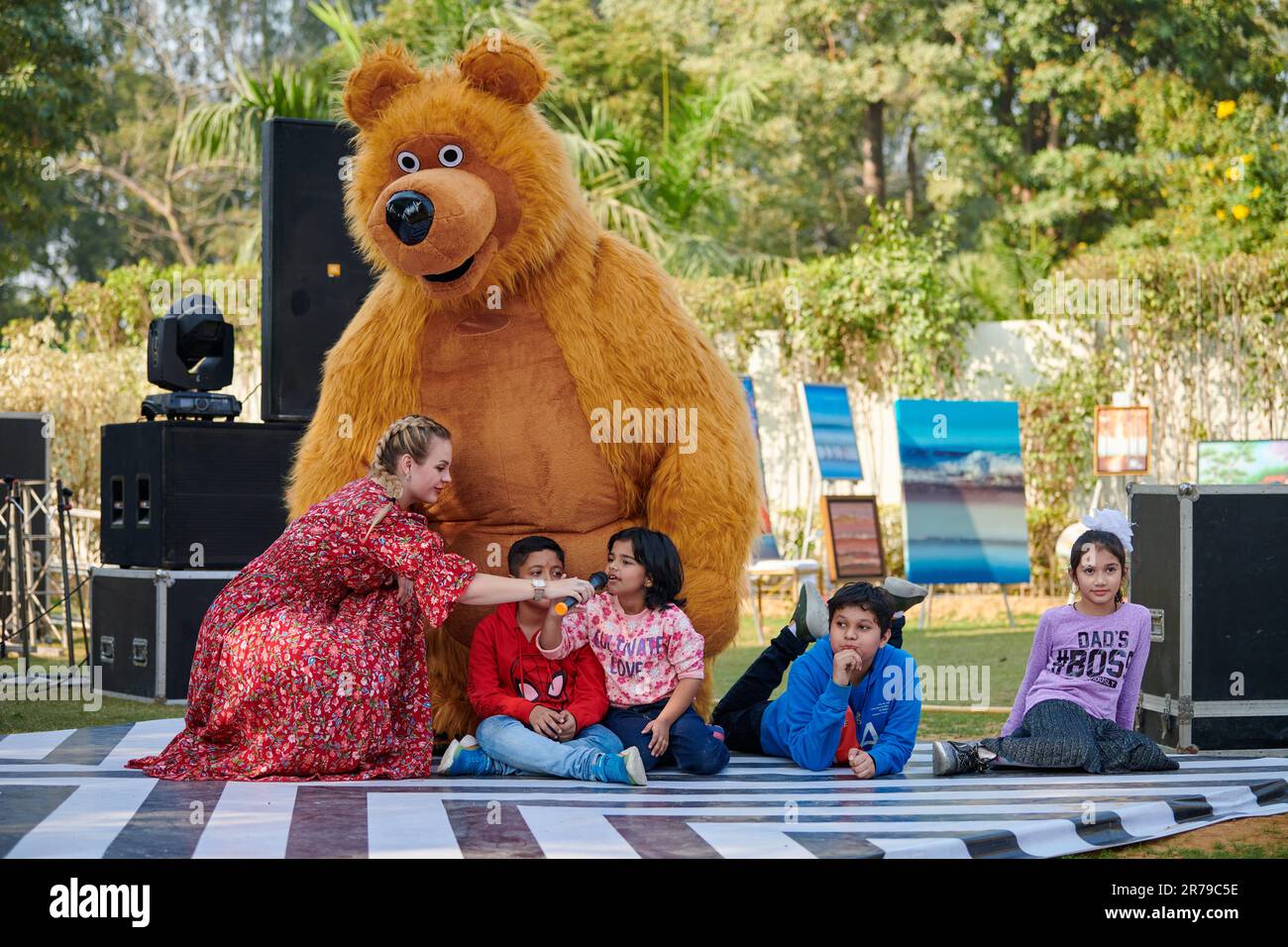 New Delhi India 10 12 2022 Children Outdoor Party Quizzes And