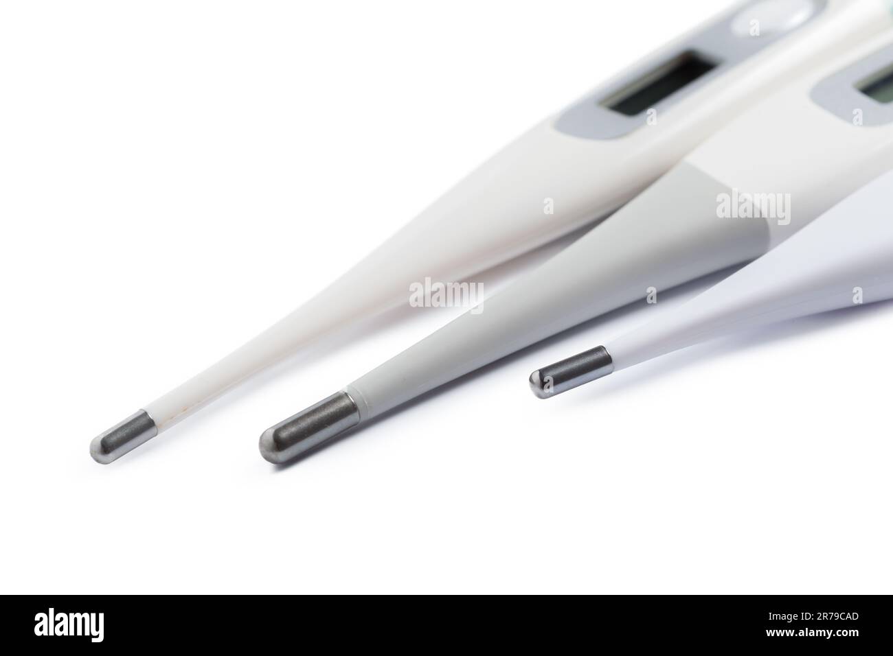 Electronic modern thermometer isolated Stock Photo - Alamy