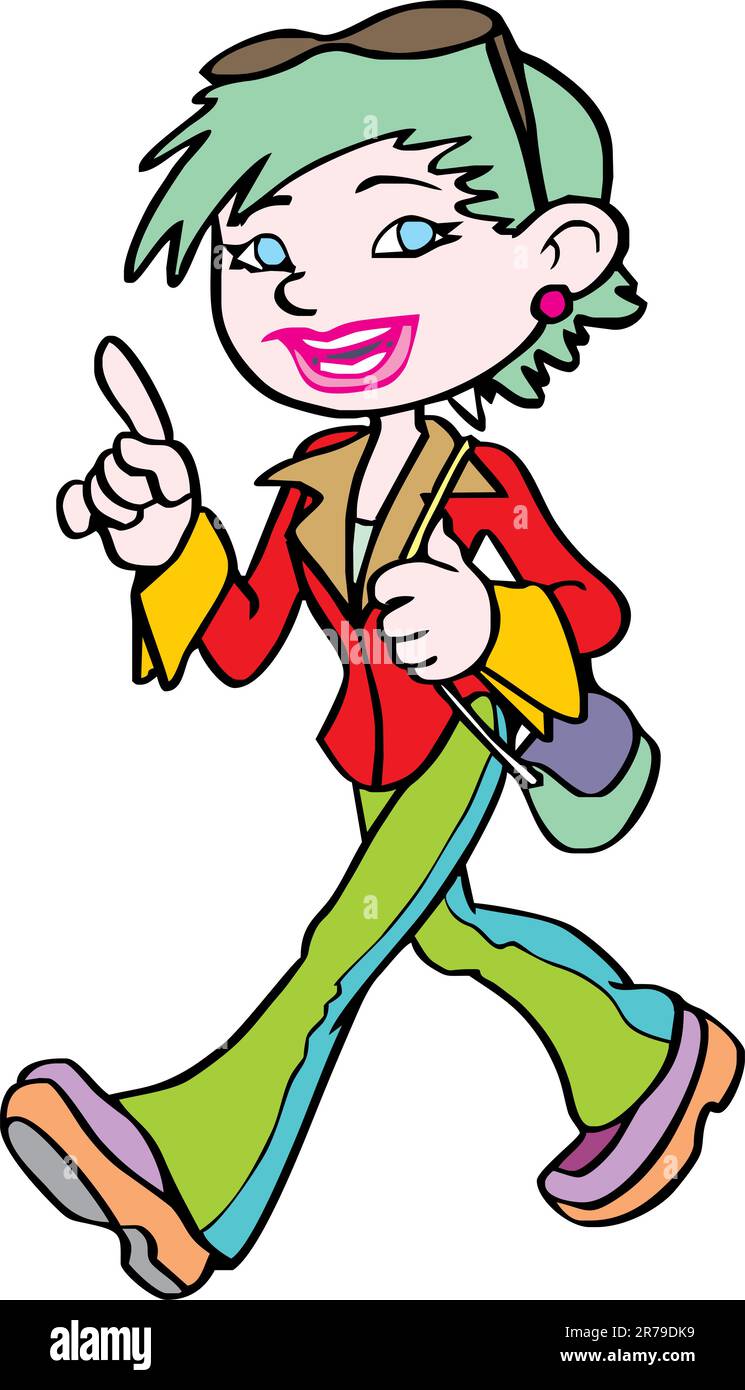 a vector illustration of colorful girl Stock Vector Image & Art - Alamy