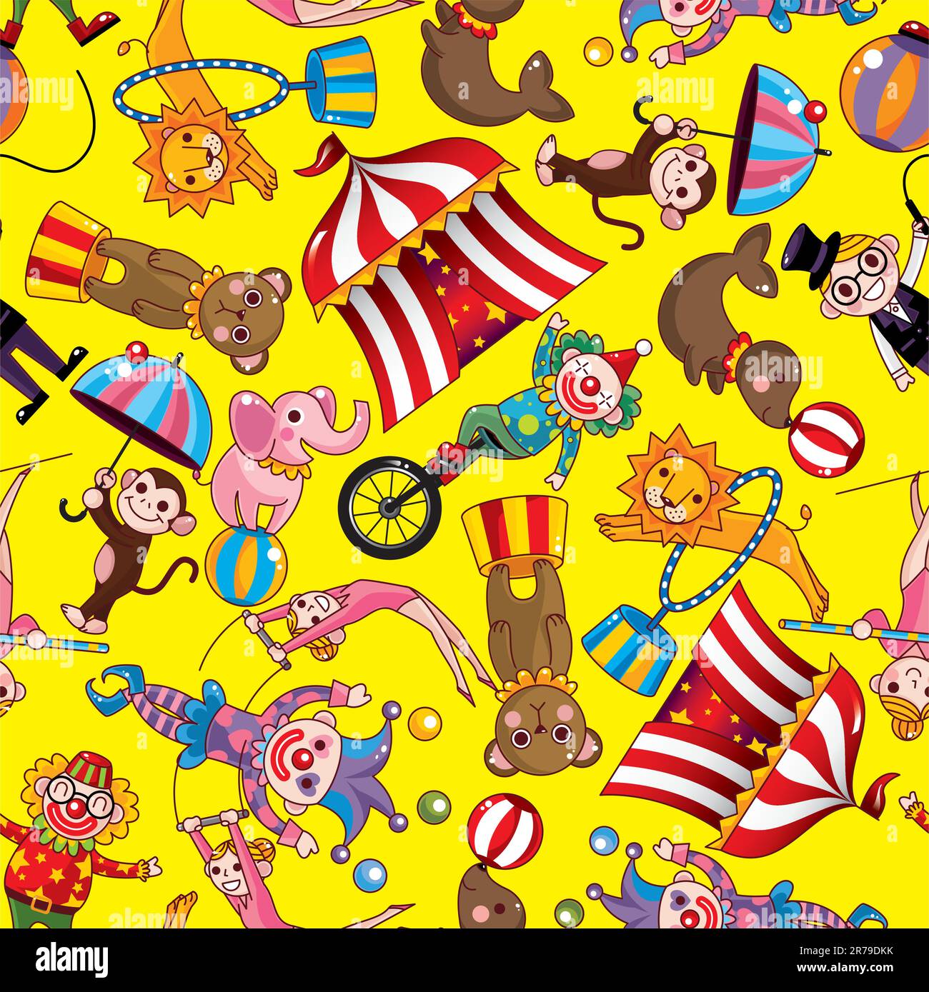 seamless circus pattern Stock Vector Image & Art - Alamy