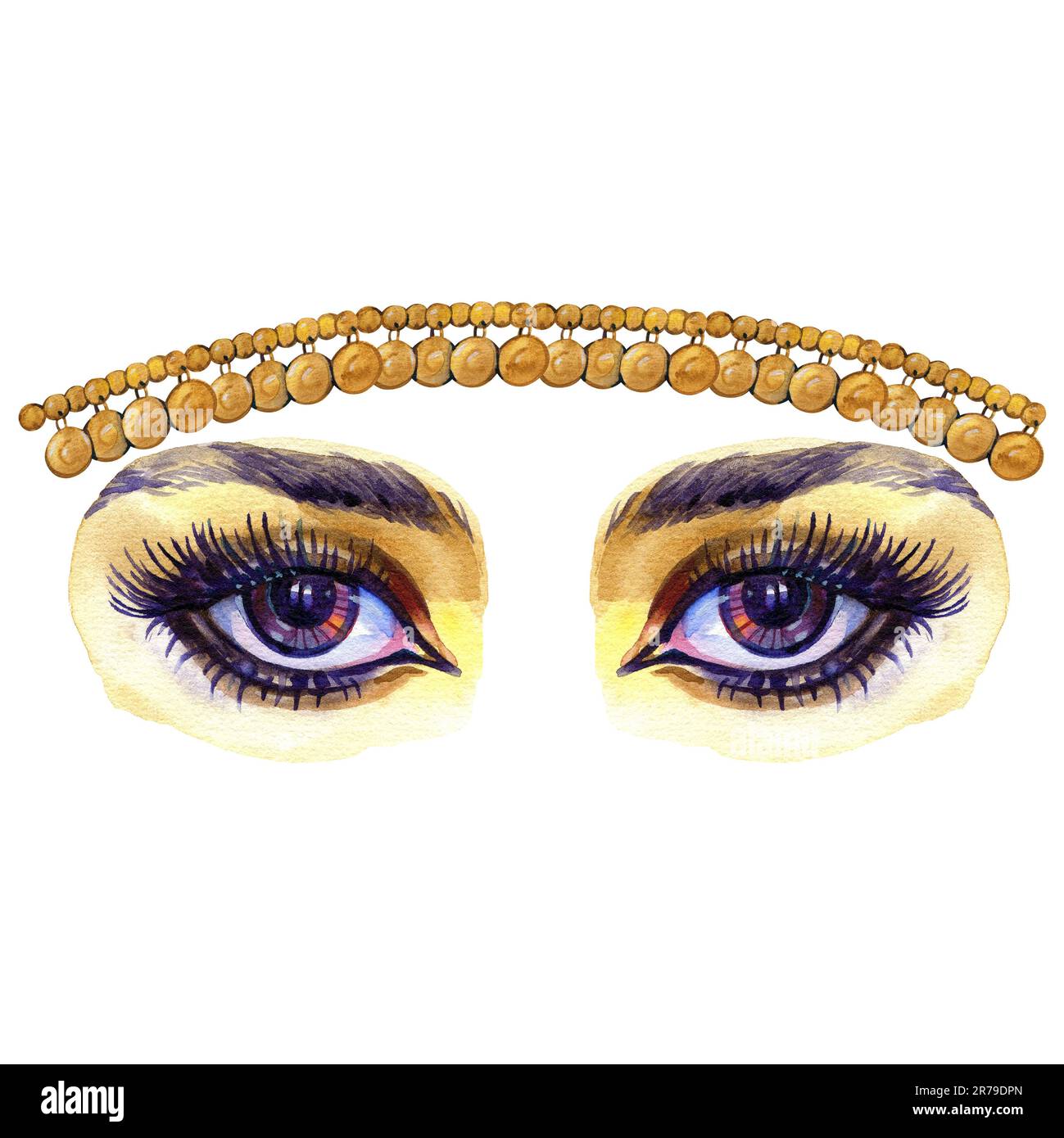 Gold Arabic Eye Makeup