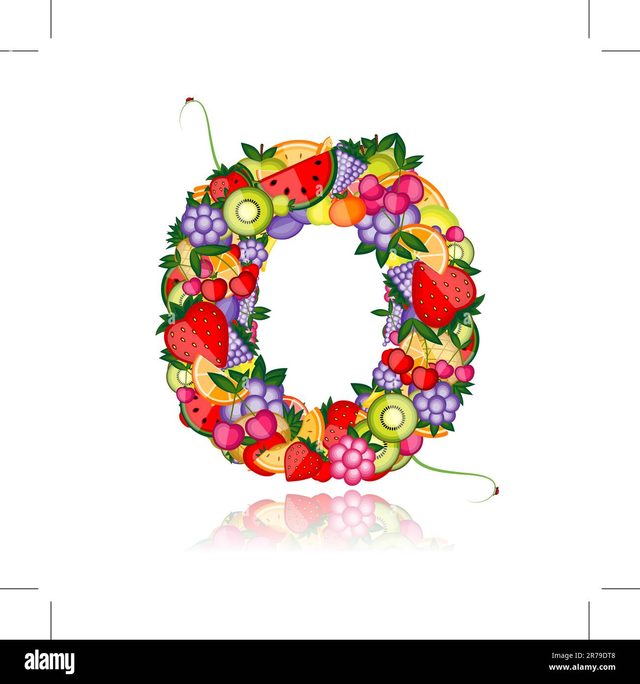 Fruit letter for your design. See others in my gallery Stock Vector ...