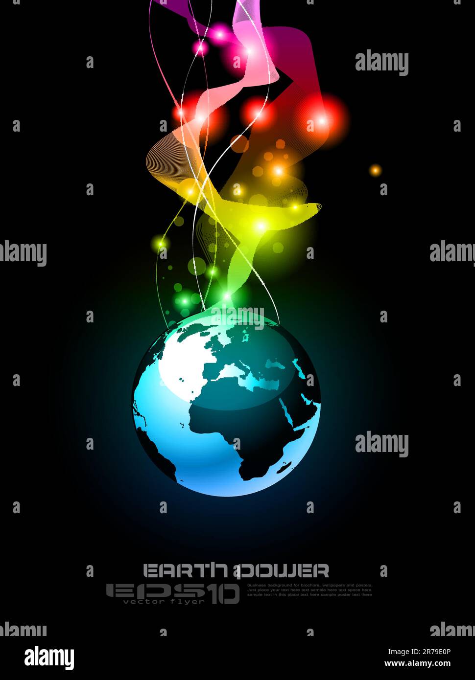 Concept Earth Planet Design for Technology Futuristic Poster or Flyers ...