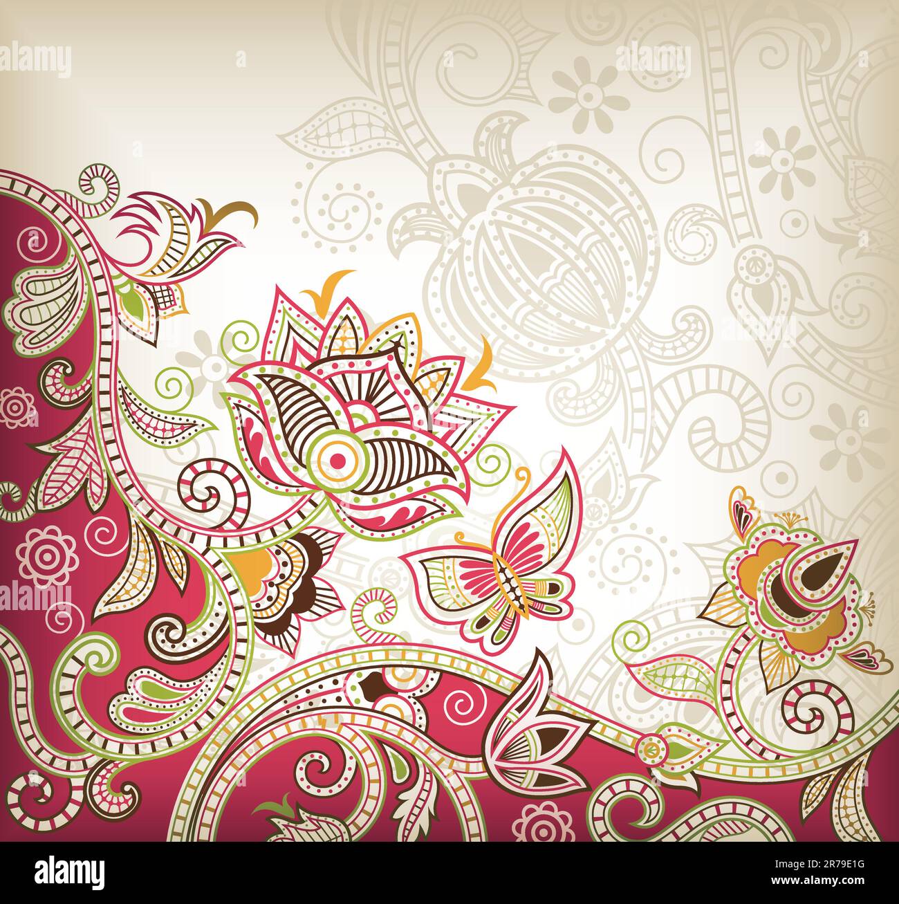 Illustration of abstract floral background Stock Vector Image & Art - Alamy