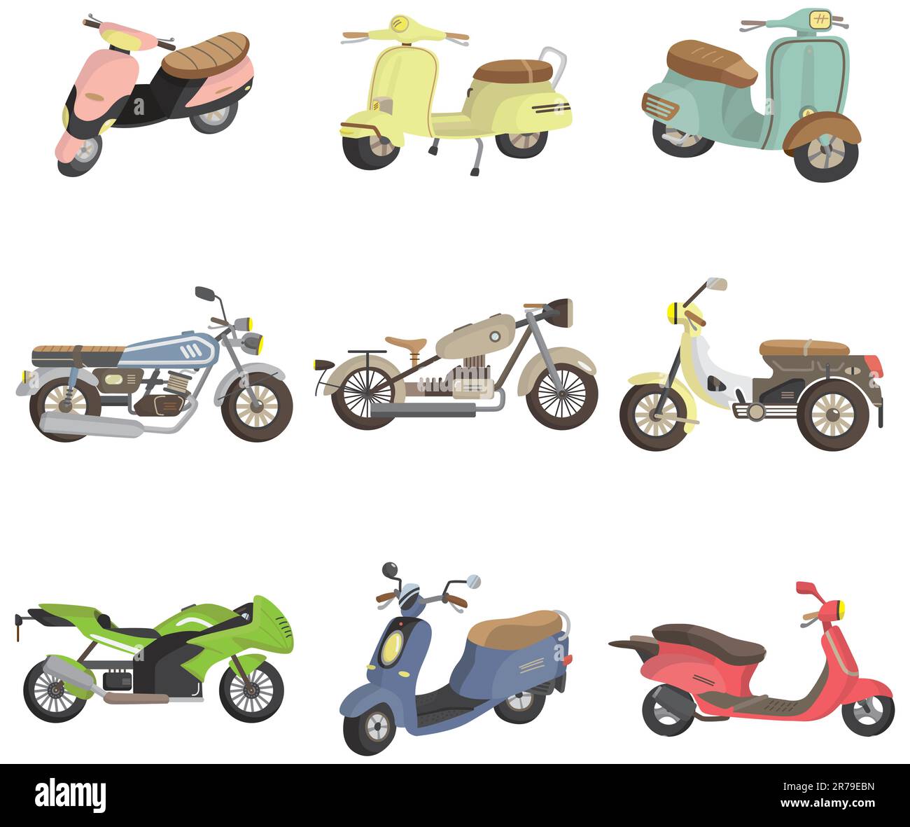 Cute motorcycle clipart Stock Vector Images - Alamy
