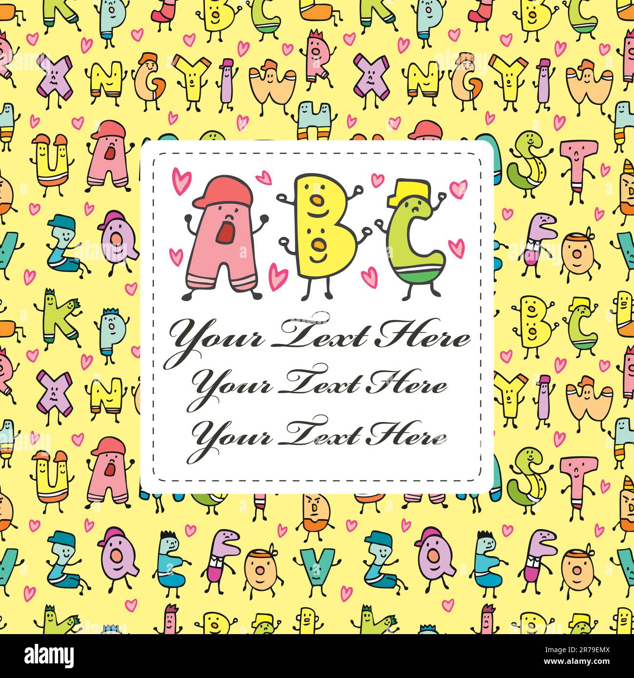 Round letters Stock Vector Images - Alamy