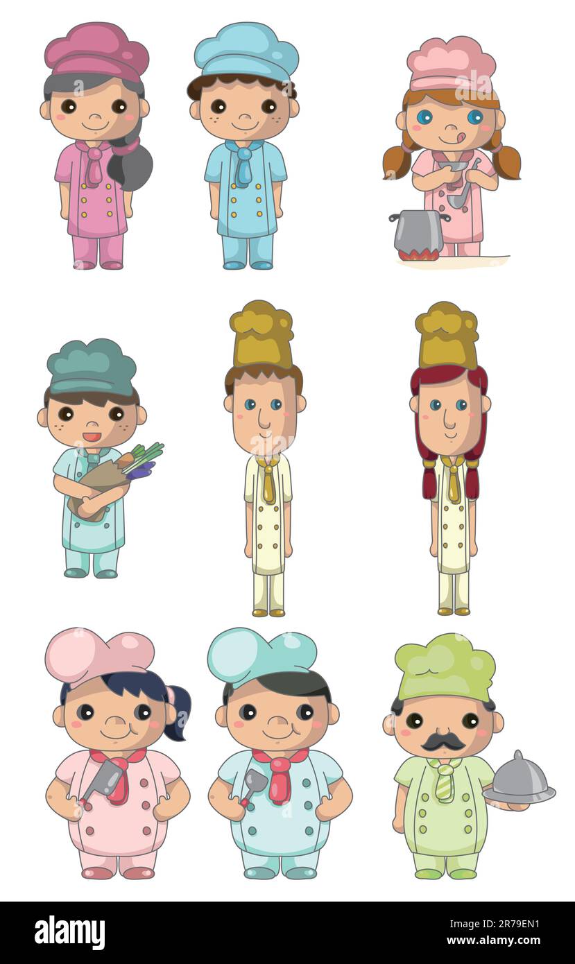 Cartoon female chef Cut Out Stock Images & Pictures - Alamy