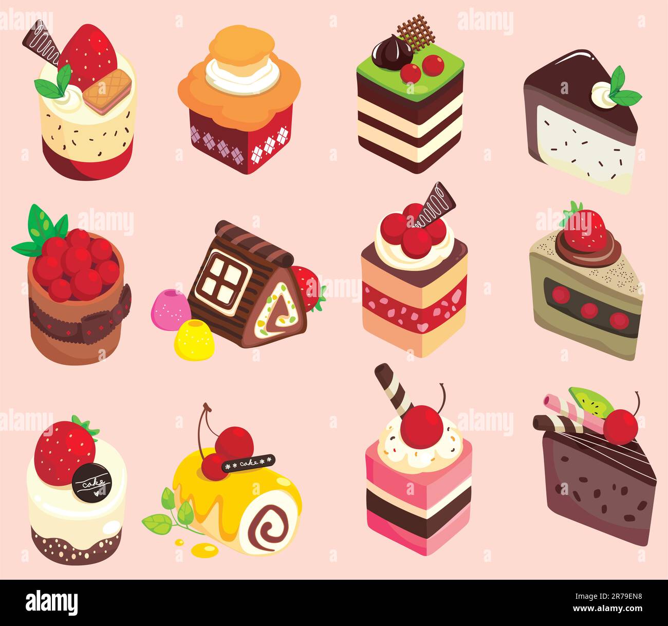 cartoon cake icon Stock Vector Image & Art - Alamy