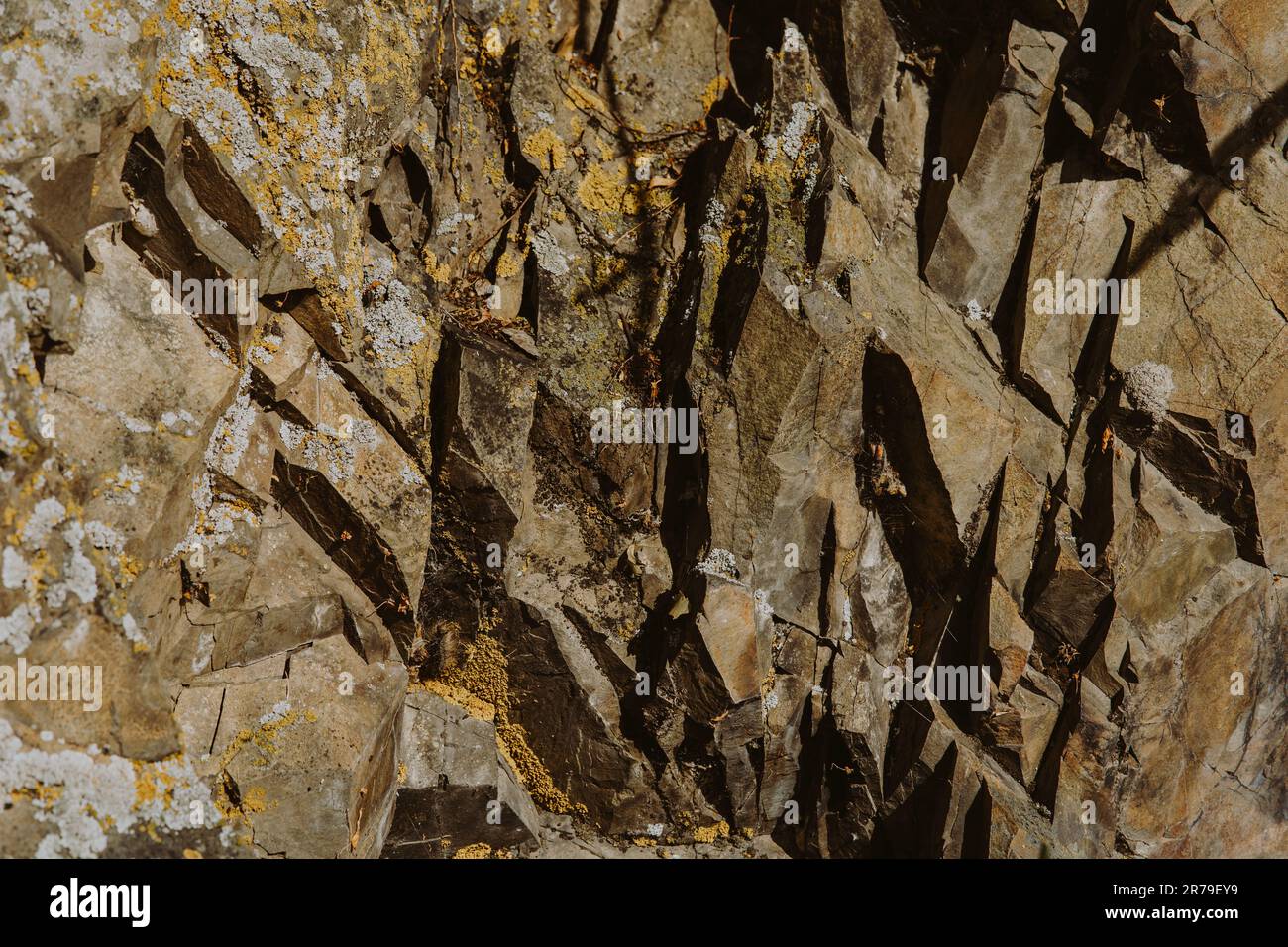 Natural background with stone texture and rough cut and splinters Stock ...