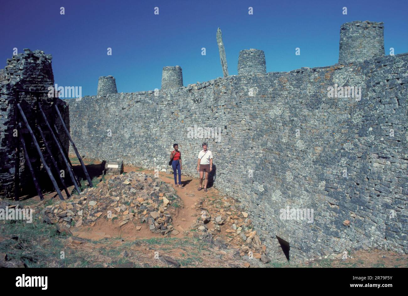 Zimbabwe, Great Zimbabwe Ruins This is the Outer Wall of the Hill ...