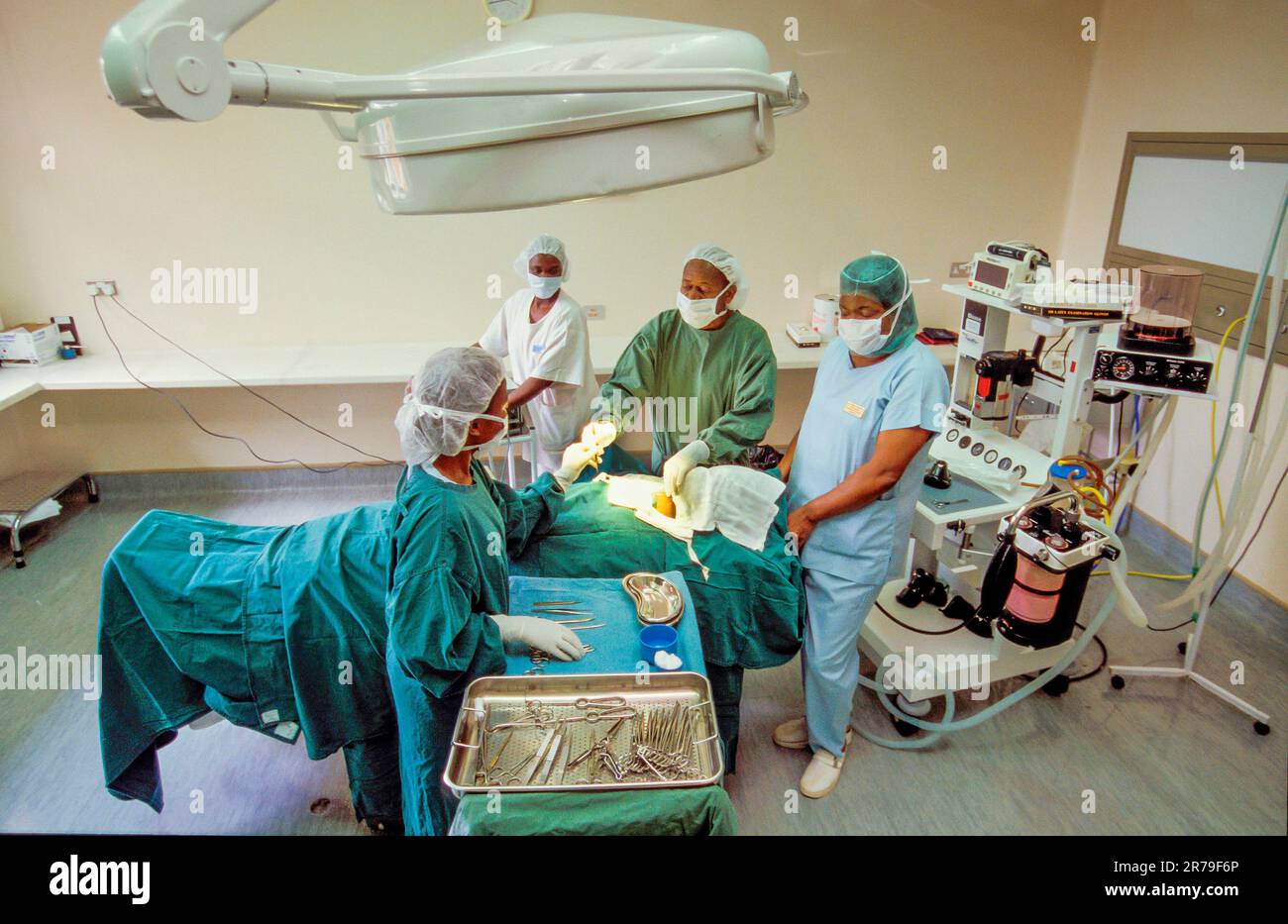 Zimbabwe, Harare. Surgeon and nurses are ready to perform surgery Stock ...