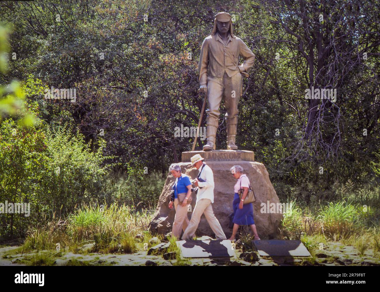 Zimbabwe, Statue of David Livingstone at Victoria Falls Stock Photo - Alamy
