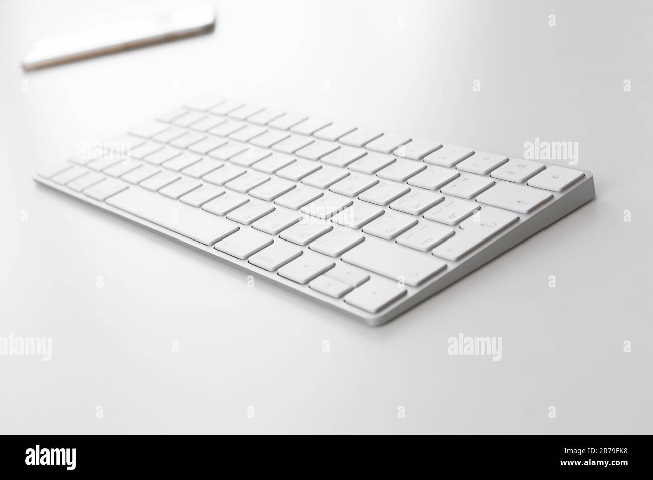 Office table with keyboard Stock Photo - Alamy