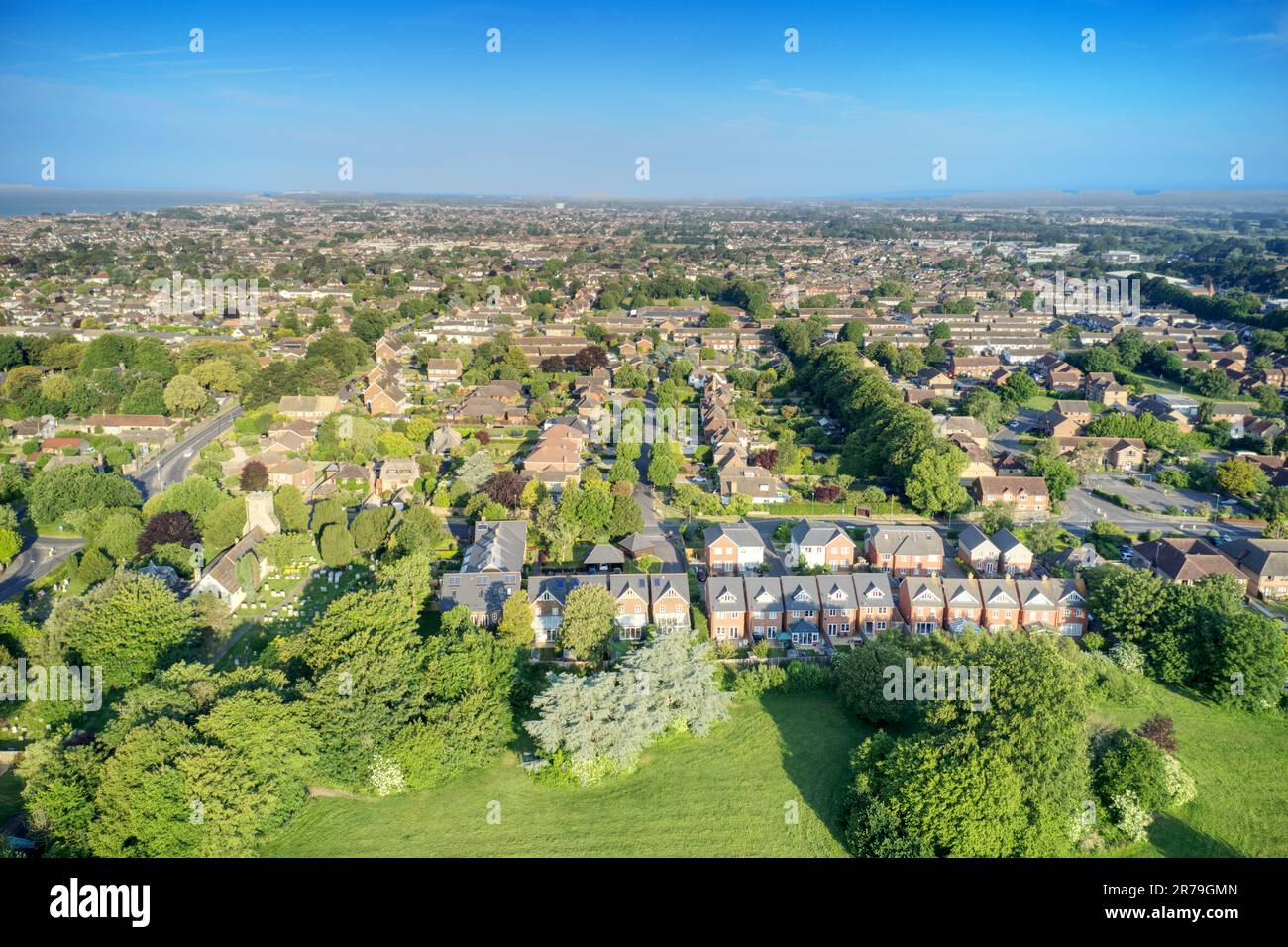 Aerial from Langmead Recreation Ground in East Preston and on the ...
