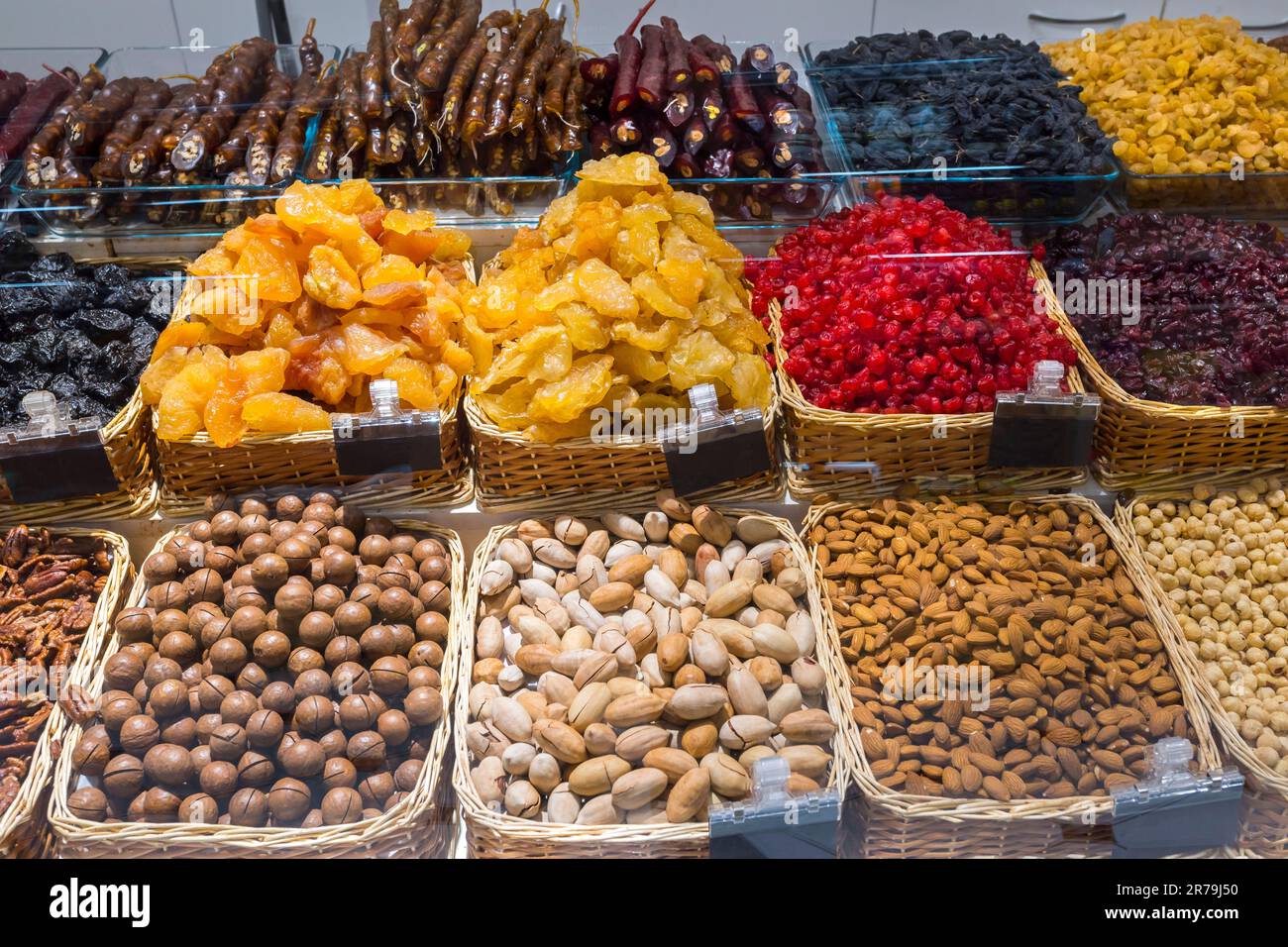 Traditional Georgian, Turkish sweets. sweets, dried fruits, nuts Stock ...