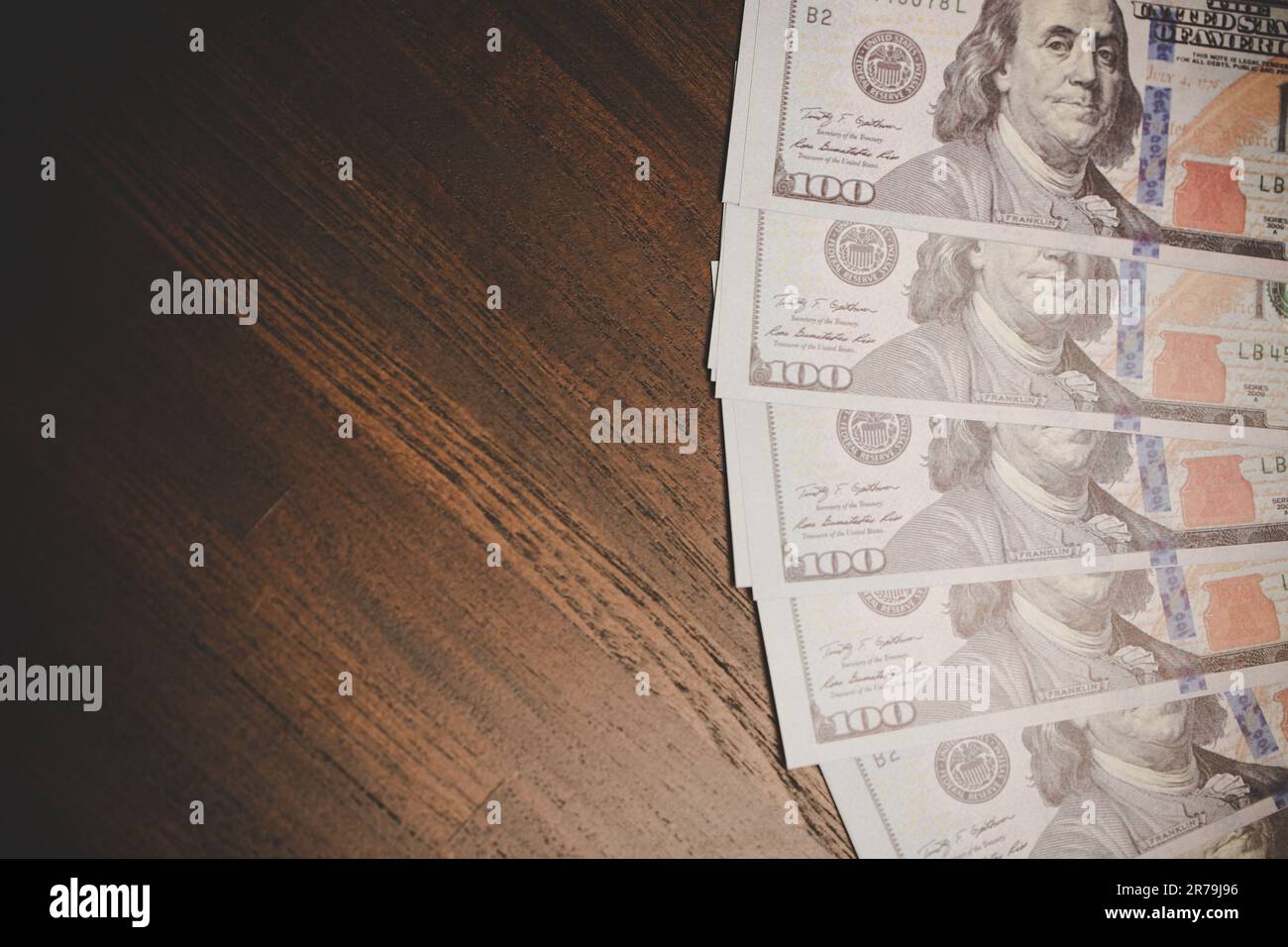 close up many banknote 100 us dollar - american currency, bill cash ...