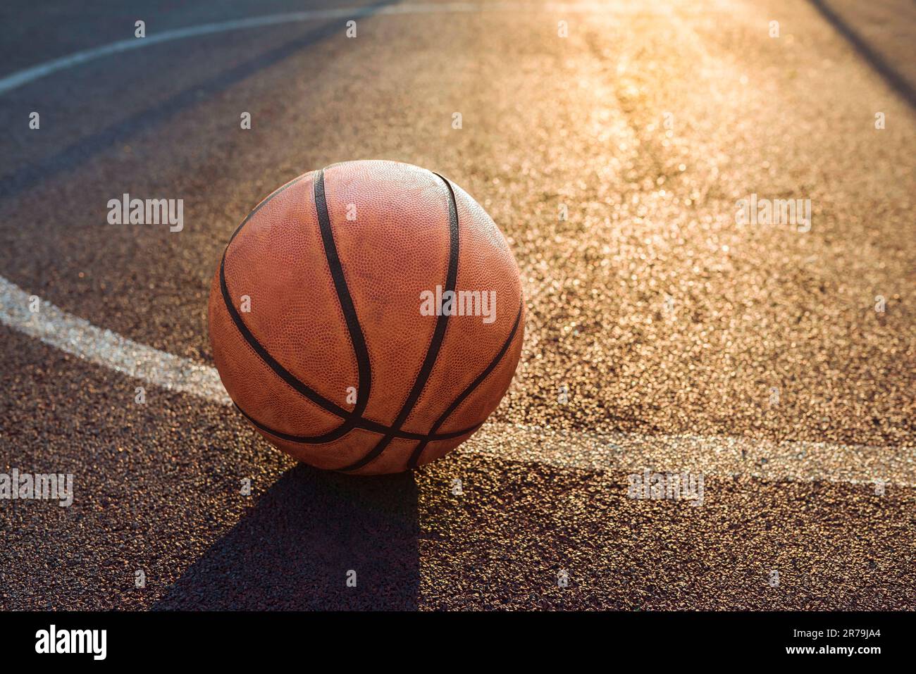 Basketball ball on the sports field. Healthy lifestyle and sport ...