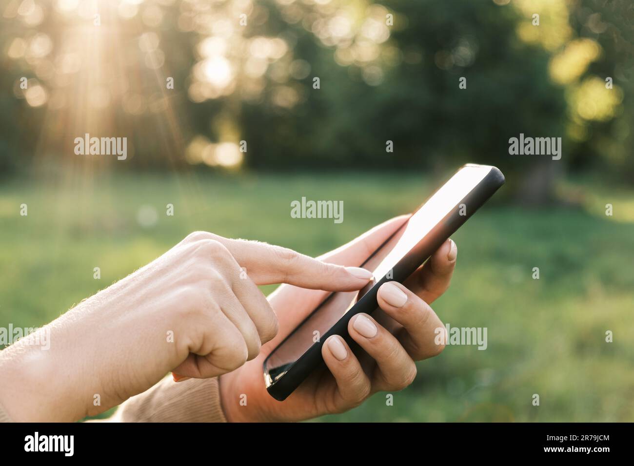 Person telephone touching typing hi-res stock photography and images ...