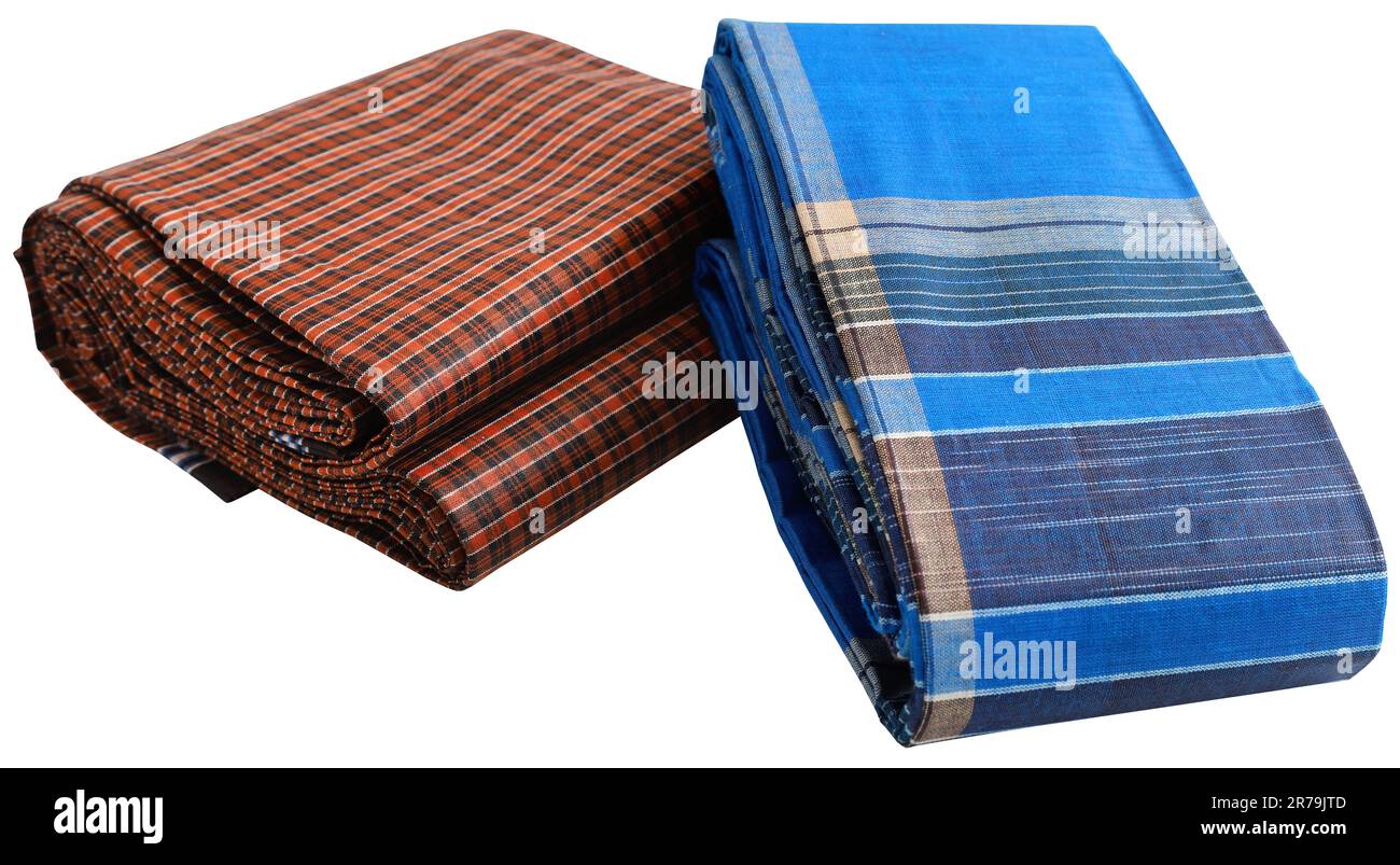 Hand woven cotton lungi of Indian subcontinent Stock Photo - Alamy