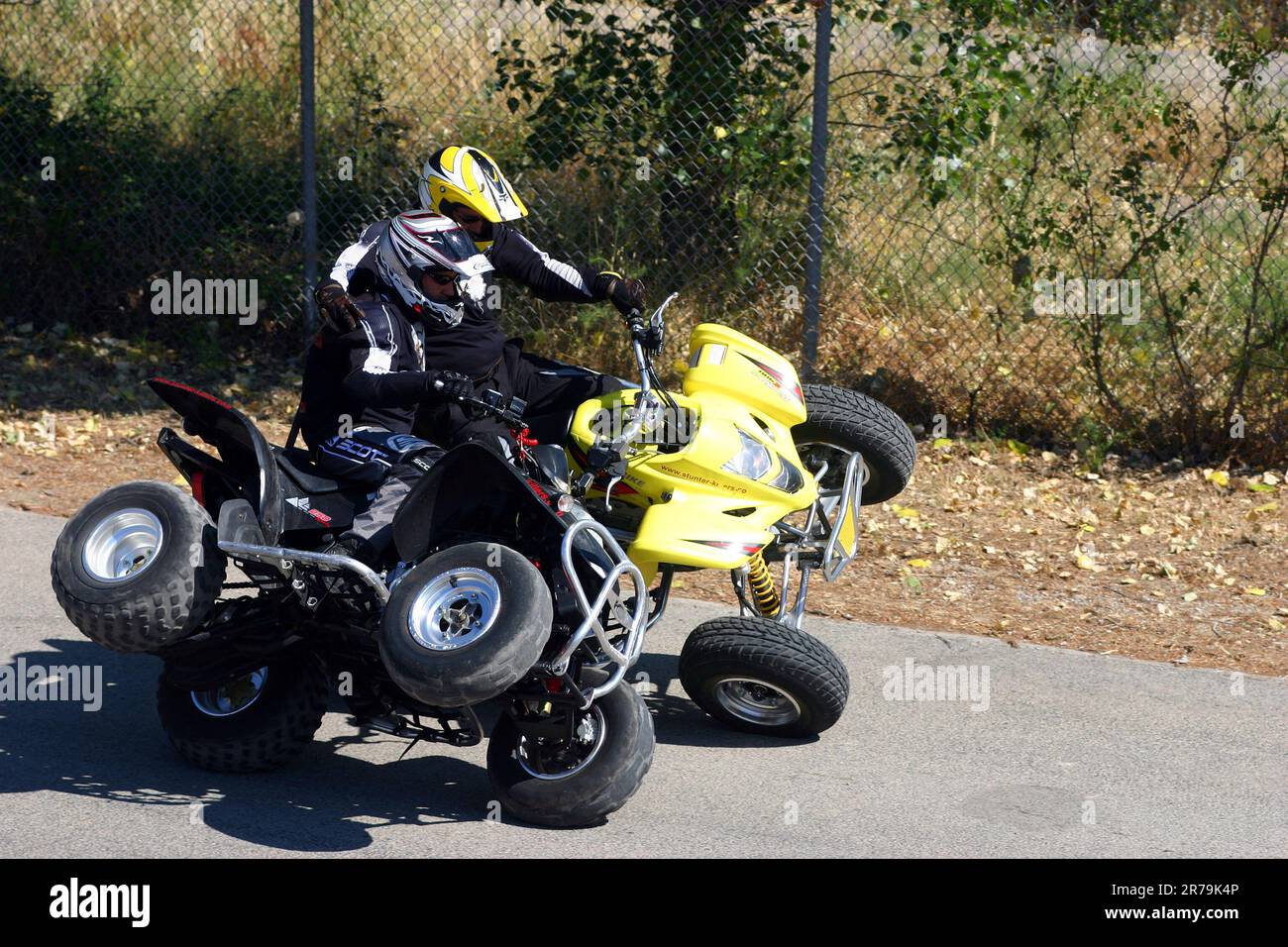 Motorcycle festival, mechanical sport, demonstration, stunt with David ...