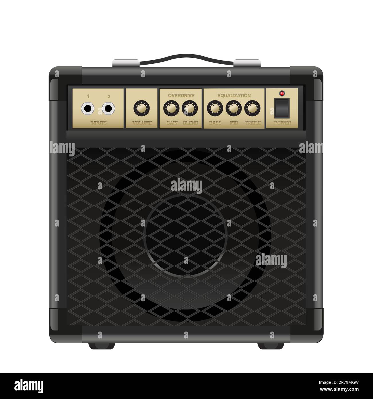 vector guitar amplifier isolated on a white background Stock Vector ...