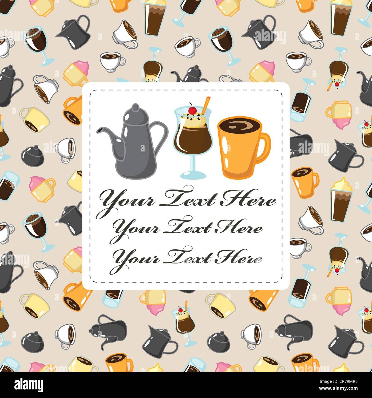 Coffee bean border Stock Vector Images - Alamy