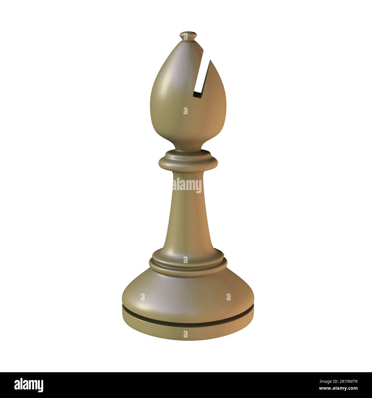 Chess bishop isolated on white background, 3D illustration Stock Photo ...