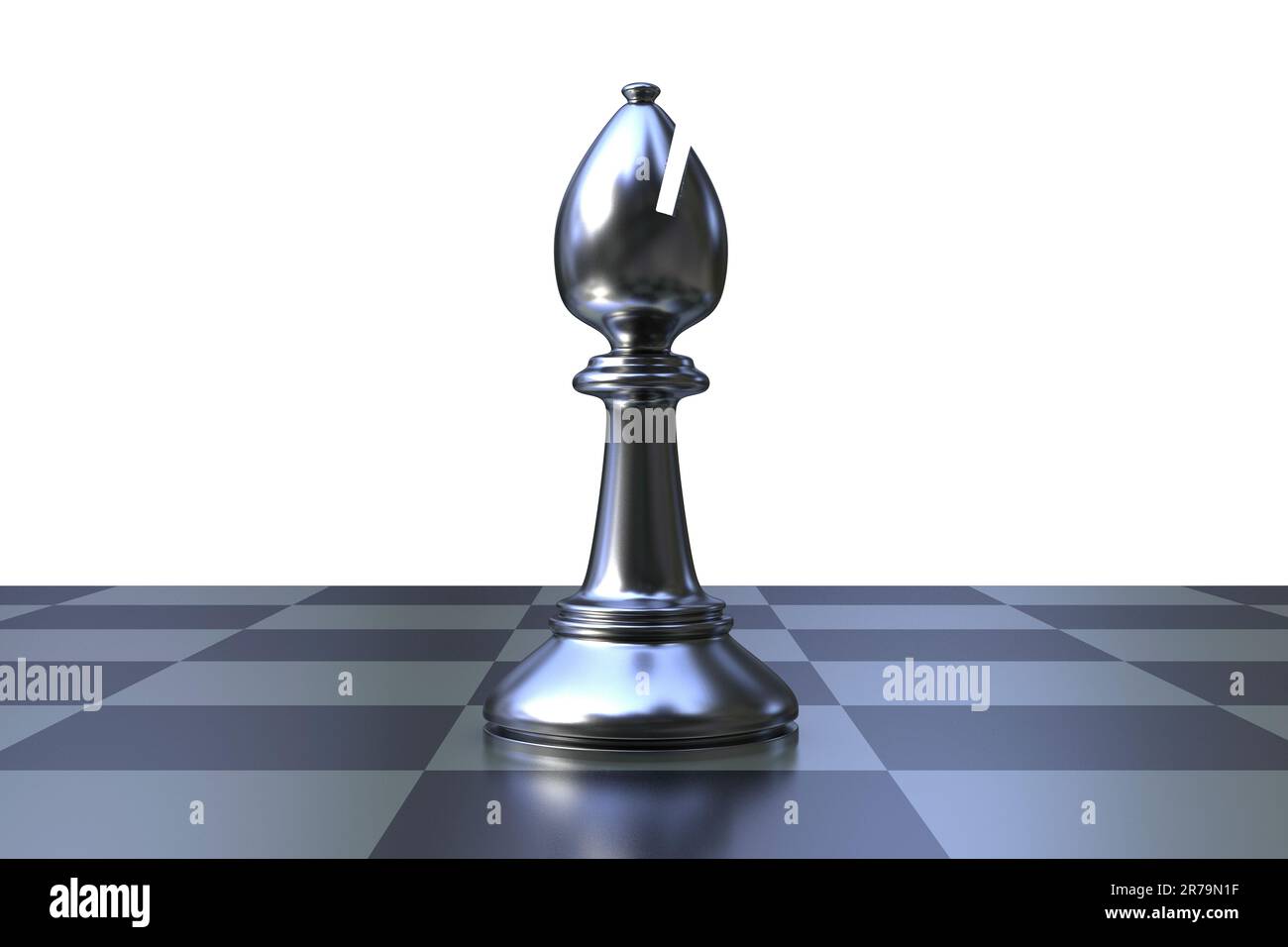 Chess bishop figure on chess board, 3D illustration Stock Photo - Alamy