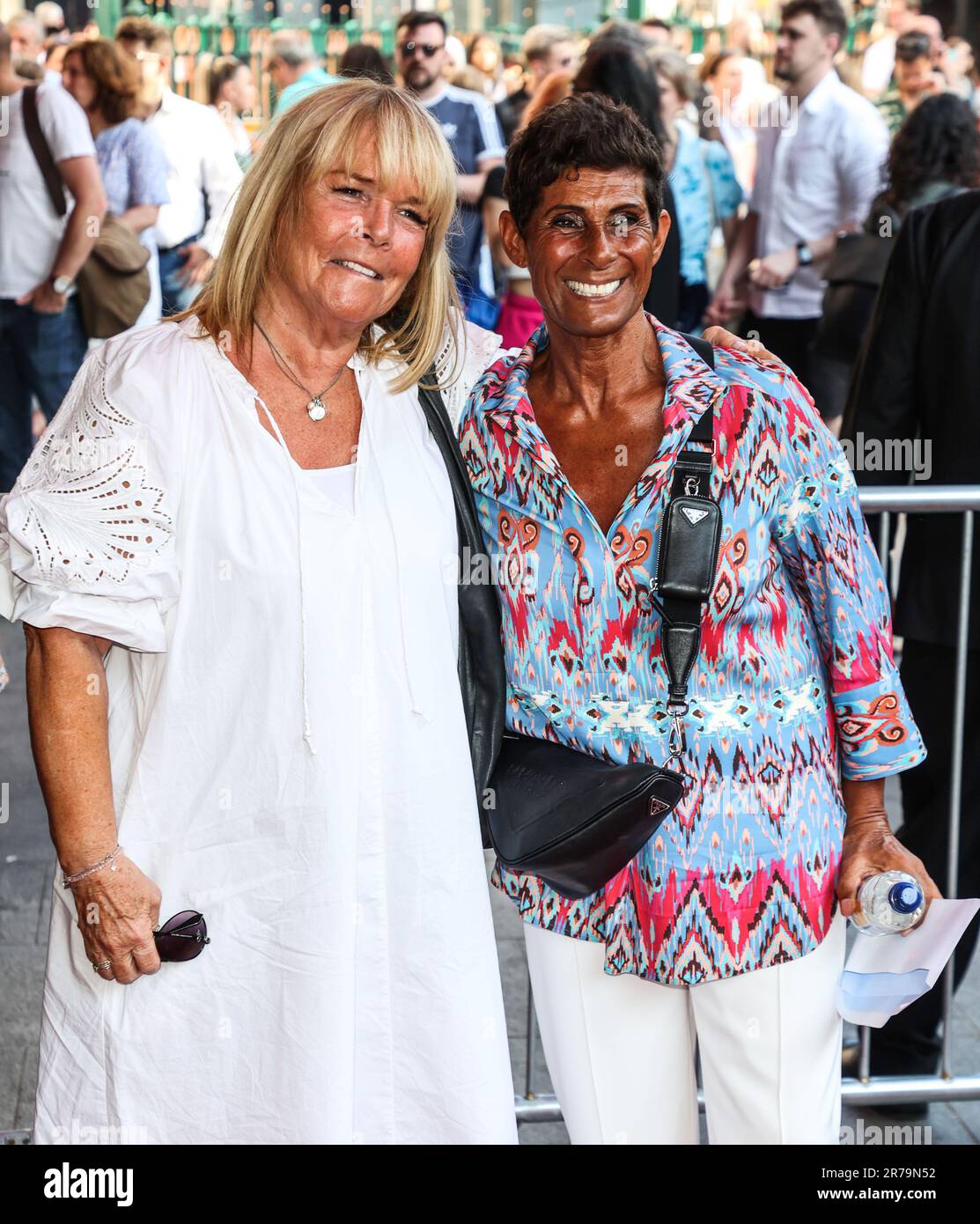 London, UK. 13th June, 2023. Linda Robson and Fatima Whitbread seen ...