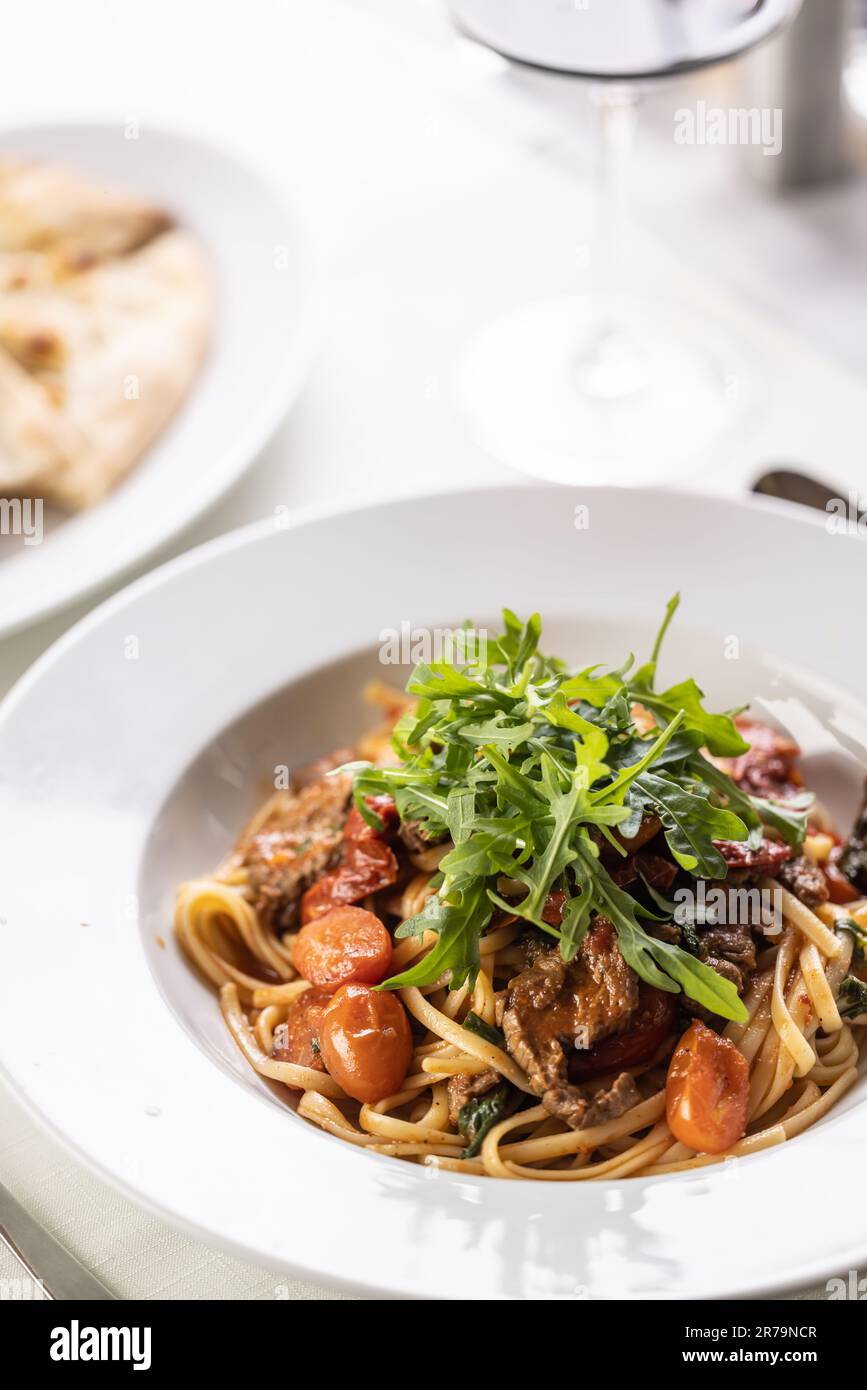 Plate of pasta fancy hi-res stock photography and images - Alamy