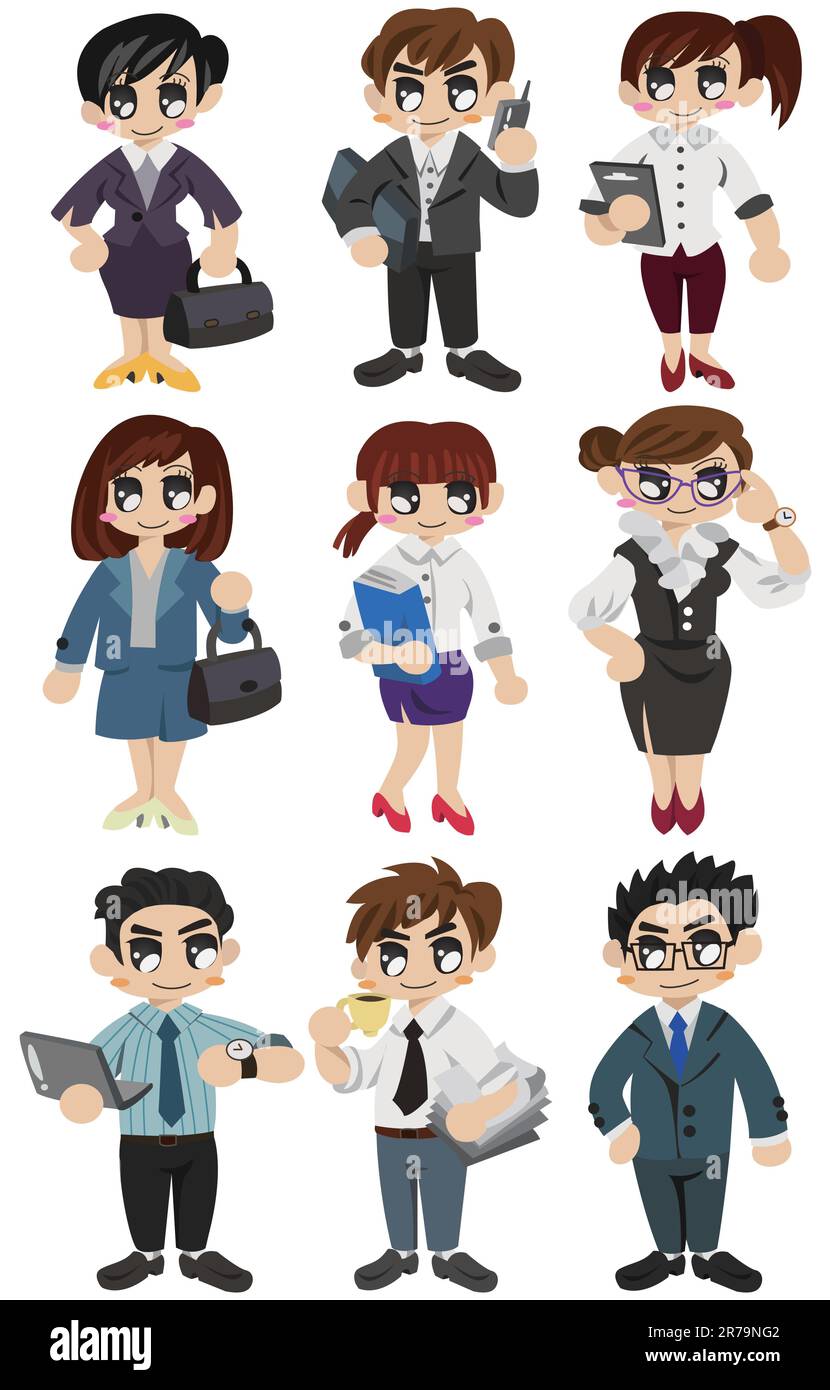 cartoon office worker icon Stock Vector Image & Art - Alamy