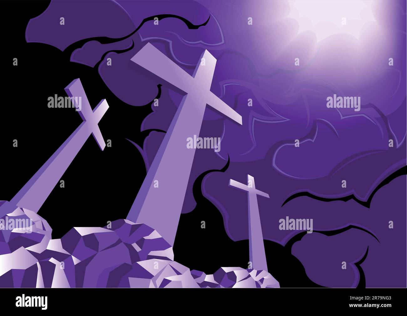 Three crosses and the light of resurrection Stock Vector Image & Art ...